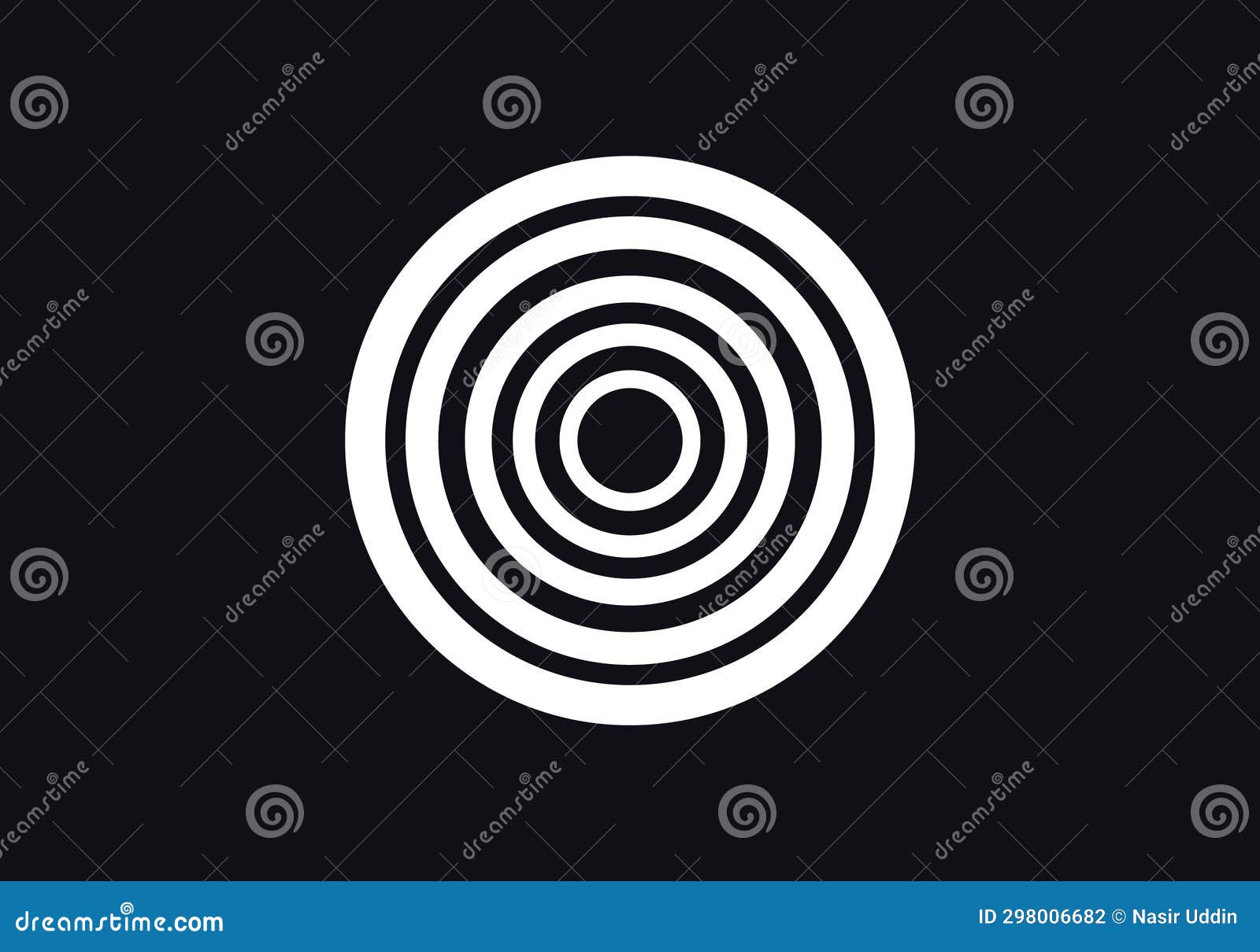 Circle Target Icon. Vector Illustration in Black and White Colors Stock ...