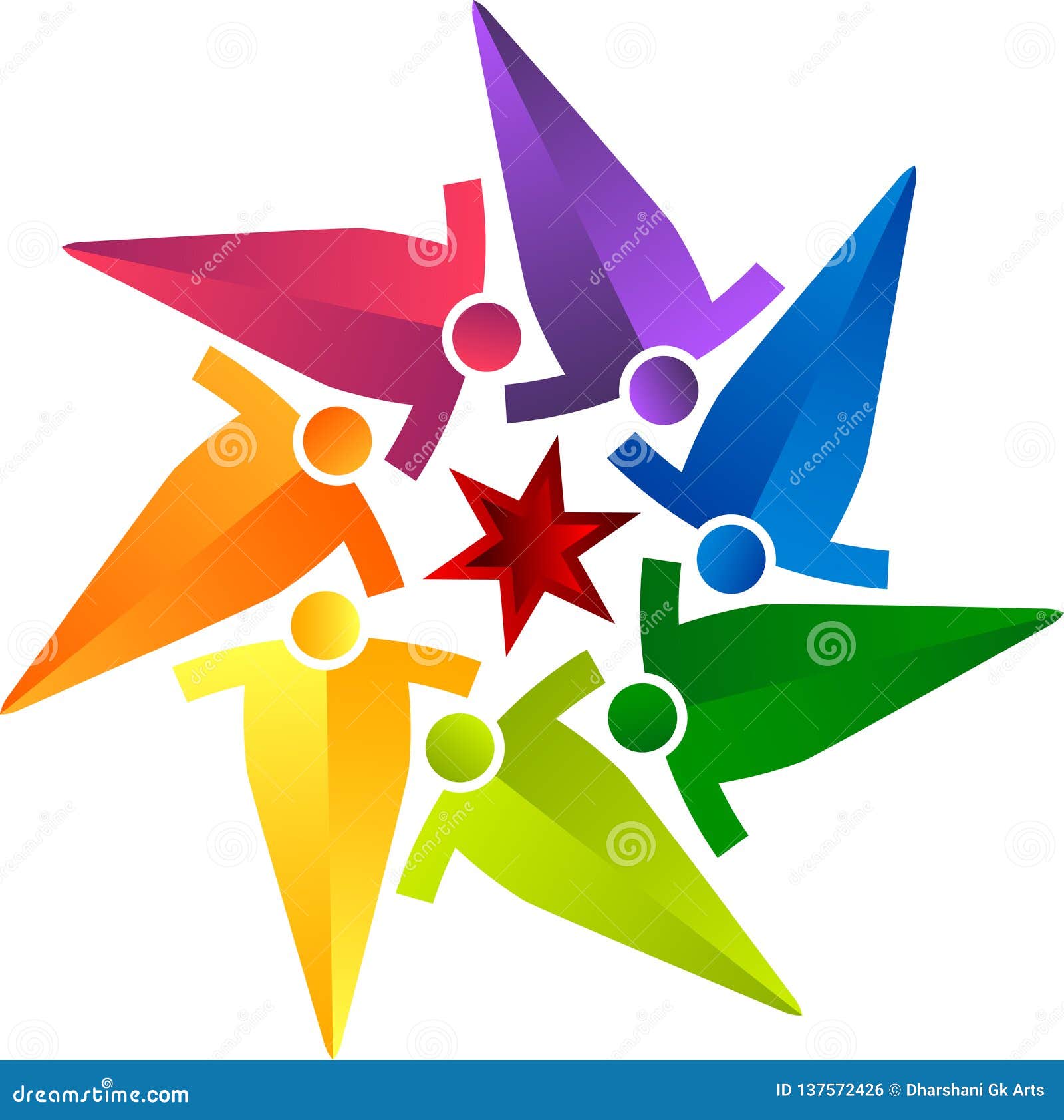 Circle team logo stock vector. Illustration of isolated - 137572426