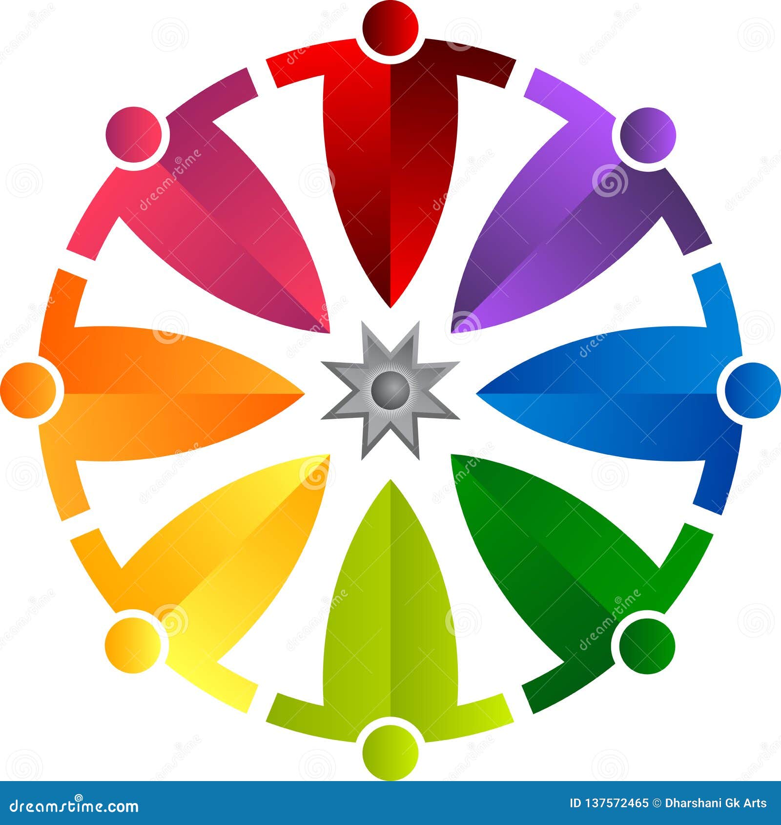 Circle Team Boss Icon Collage Cartoon Vector | CartoonDealer.com #232479909