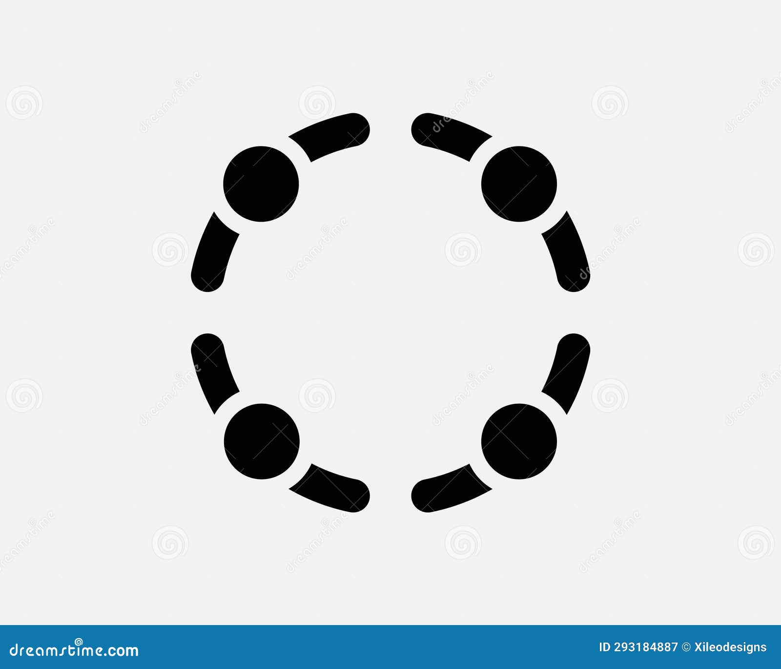 Circle Teamwork Icon Top View Community Collaborate Collaboration Work ...