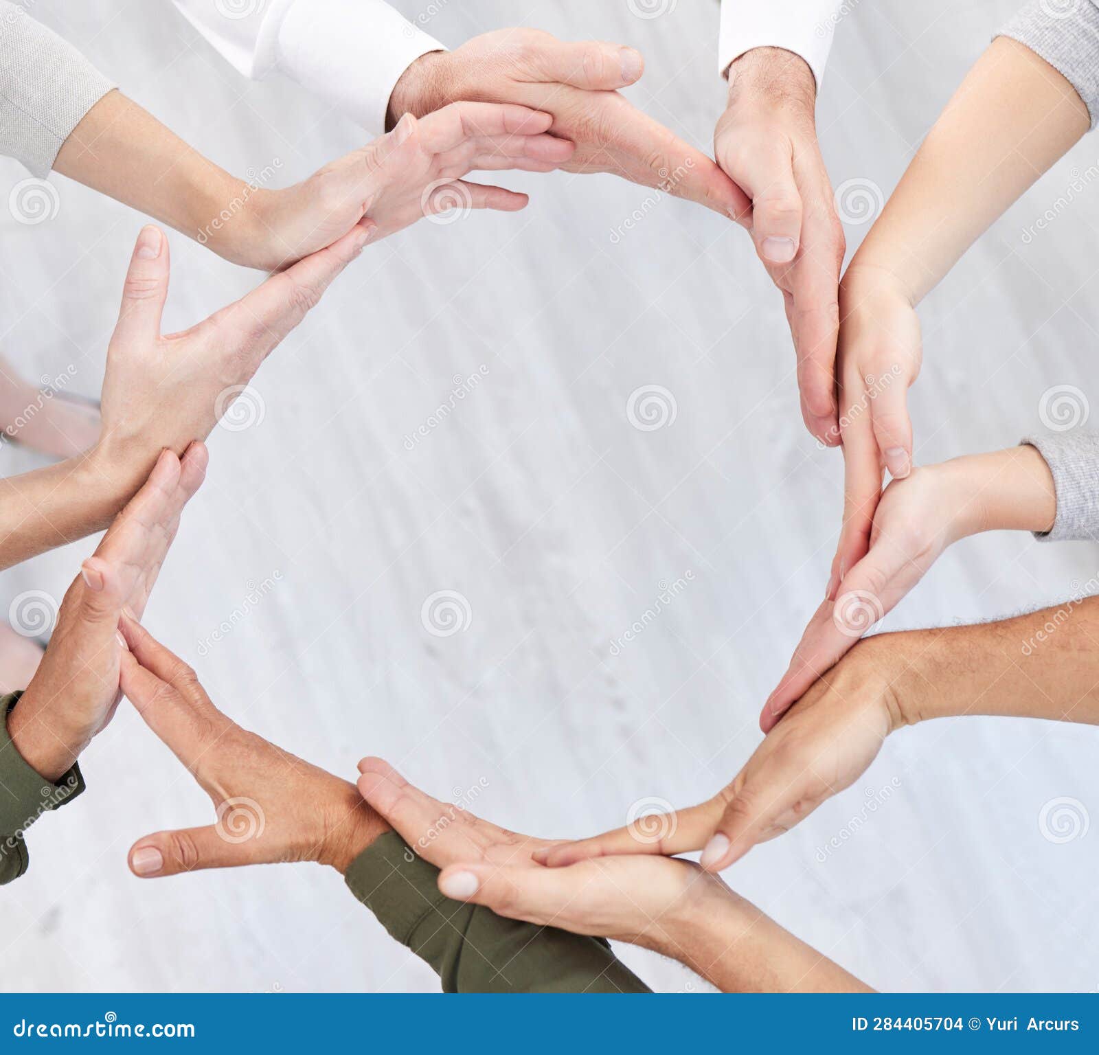 Circle, Teamwork and Synergy of People Hands in Collaboration, Workflow ...