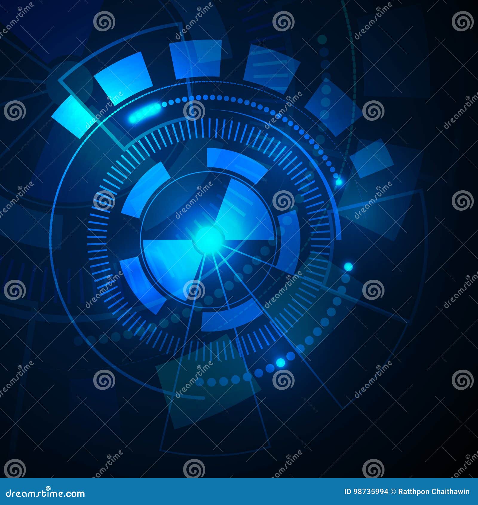 Circle Technology Abstract Background, Light Blue Color, Stock ...