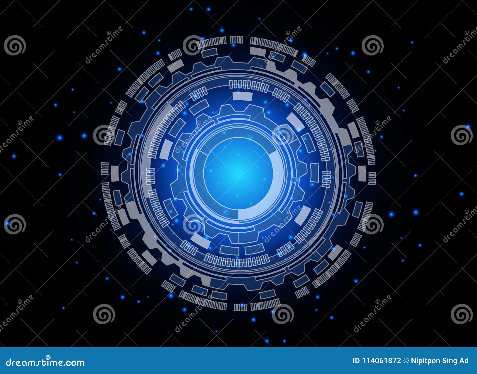 Circle and Technology Background Stock Vector - Illustration of ...