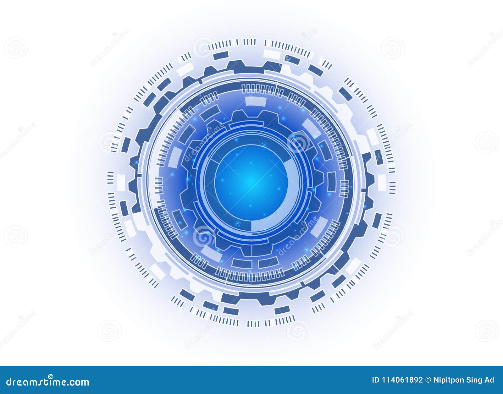 Circle and Technology Background Stock Vector - Illustration of style ...