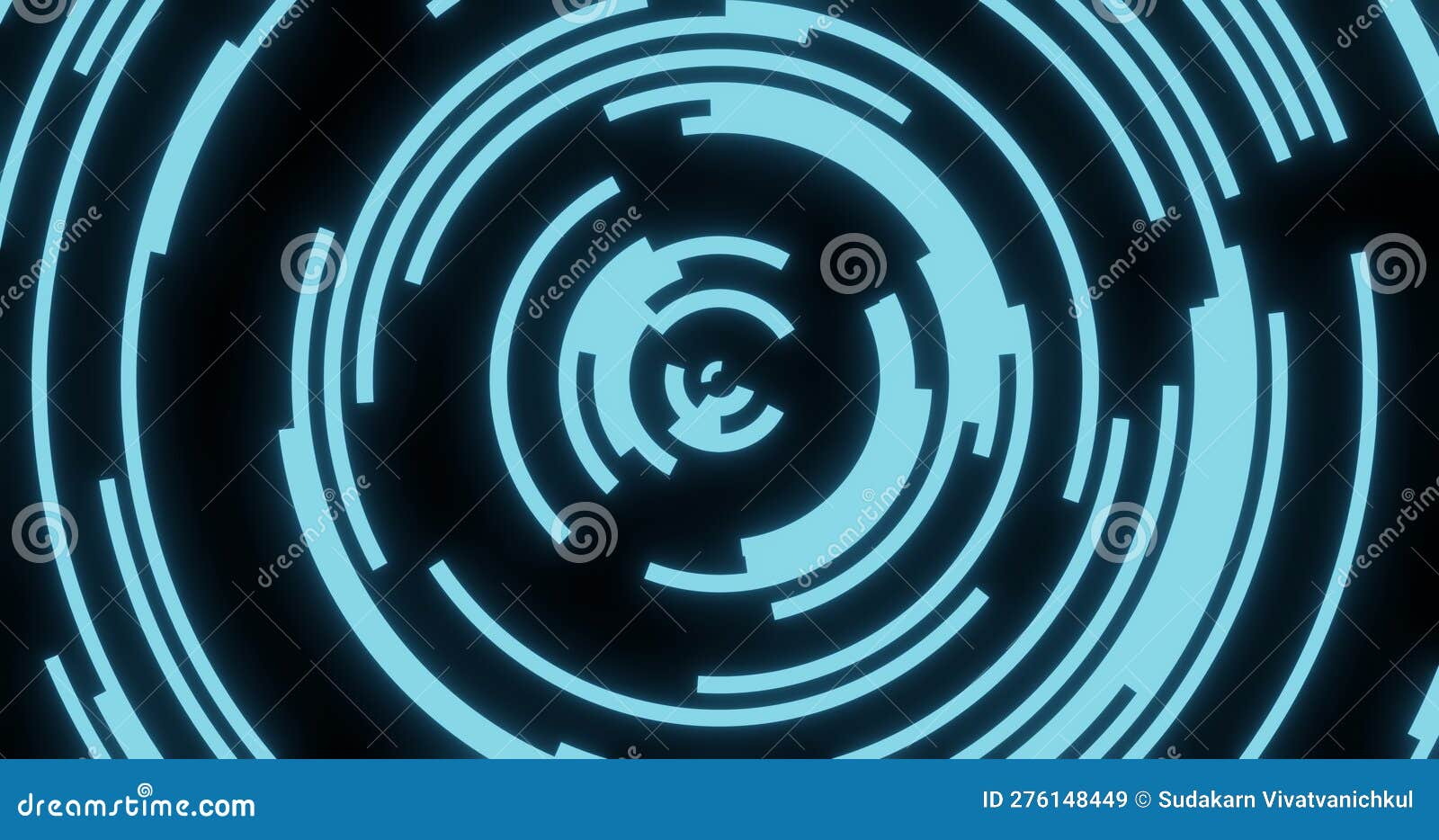Circle Technology Background. 3d Rendering. Stock Illustration ...