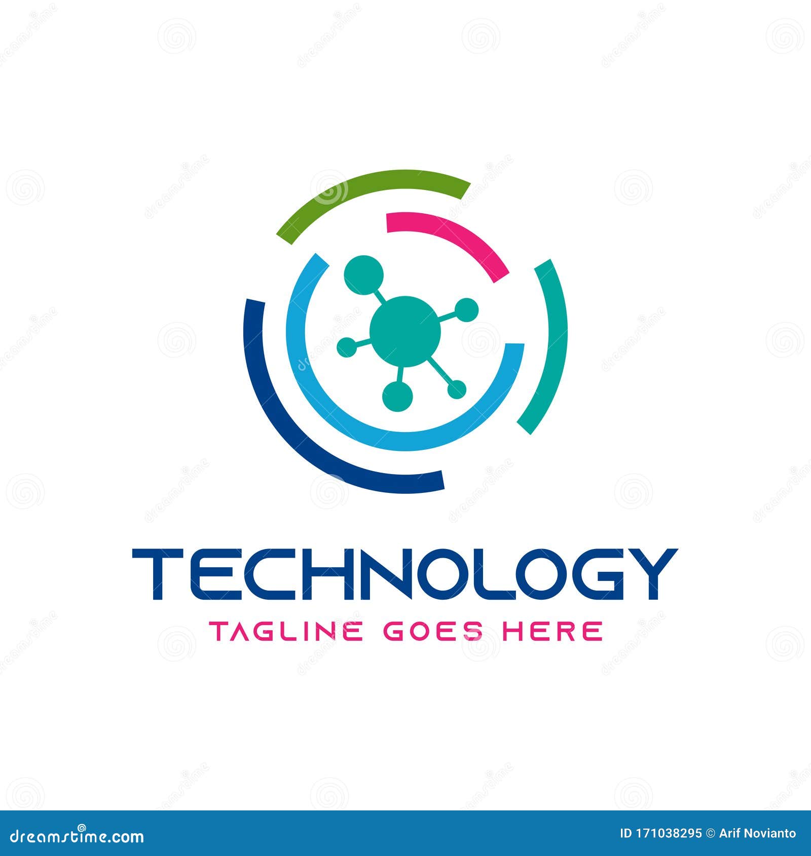 Circle Technology Logo Design Stock Vector - Illustration of identity ...