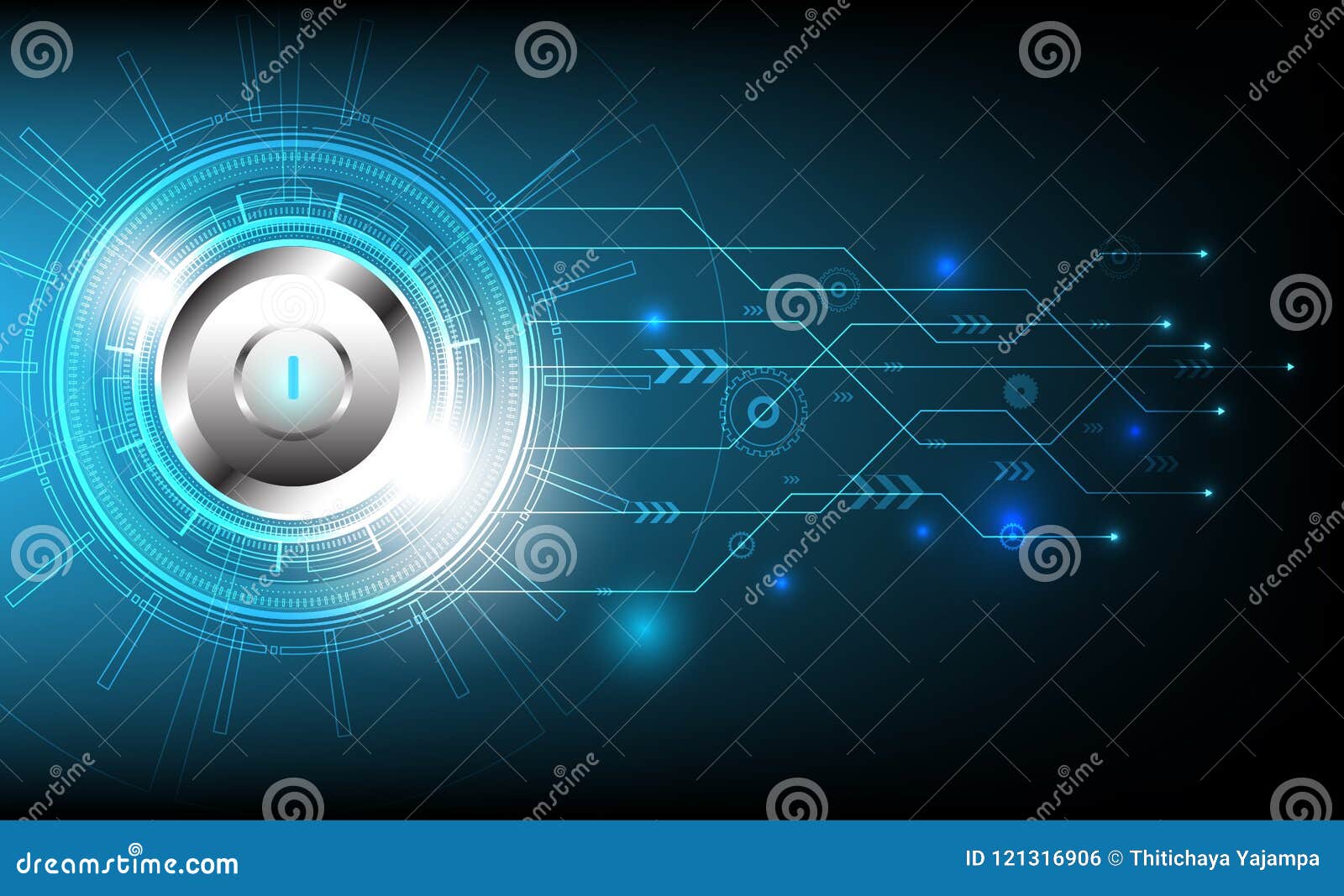 Circle Technology with Various Technological and Stop Button Design ...