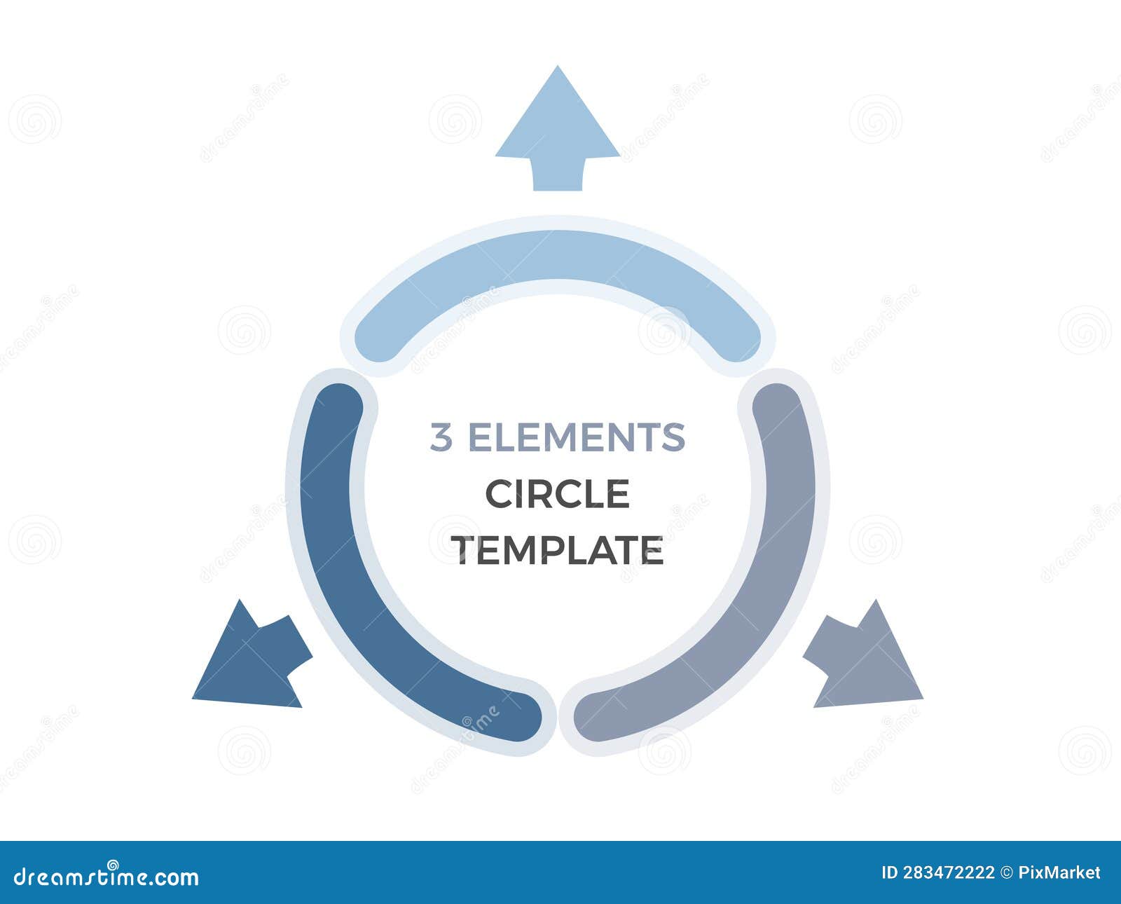 Circle Template with 3 Arrows Stock Vector - Illustration of three ...
