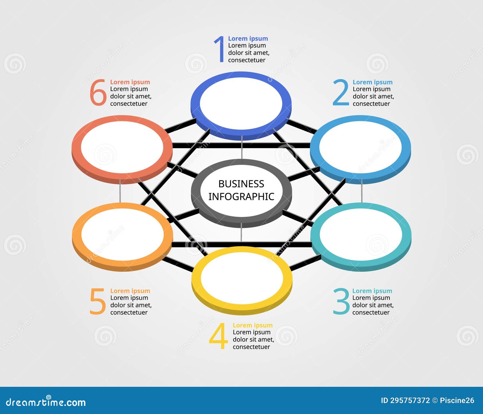 Circle Template Step for Infographic for Presentation for 7 Element for ...