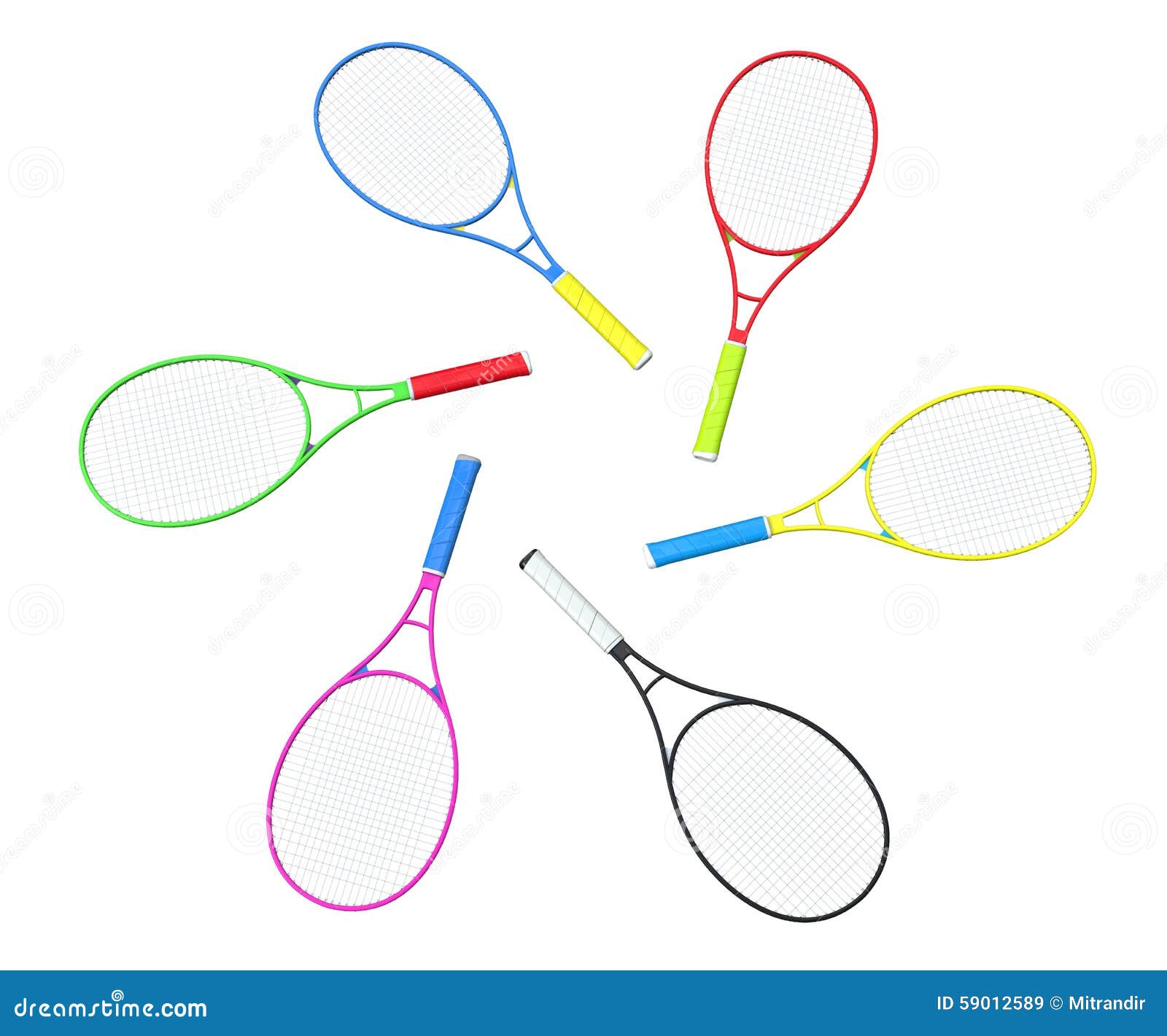 Circle of tennis racquets stock image. Image of leisure - 59012589