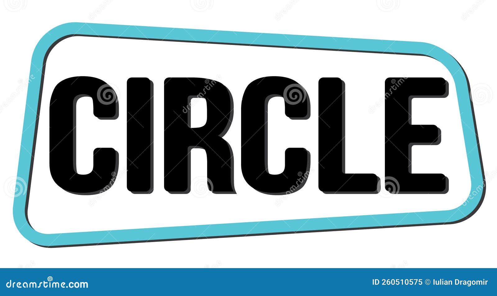 CIRCLE Text on Blue-black Trapeze Stamp Sign Stock Illustration ...