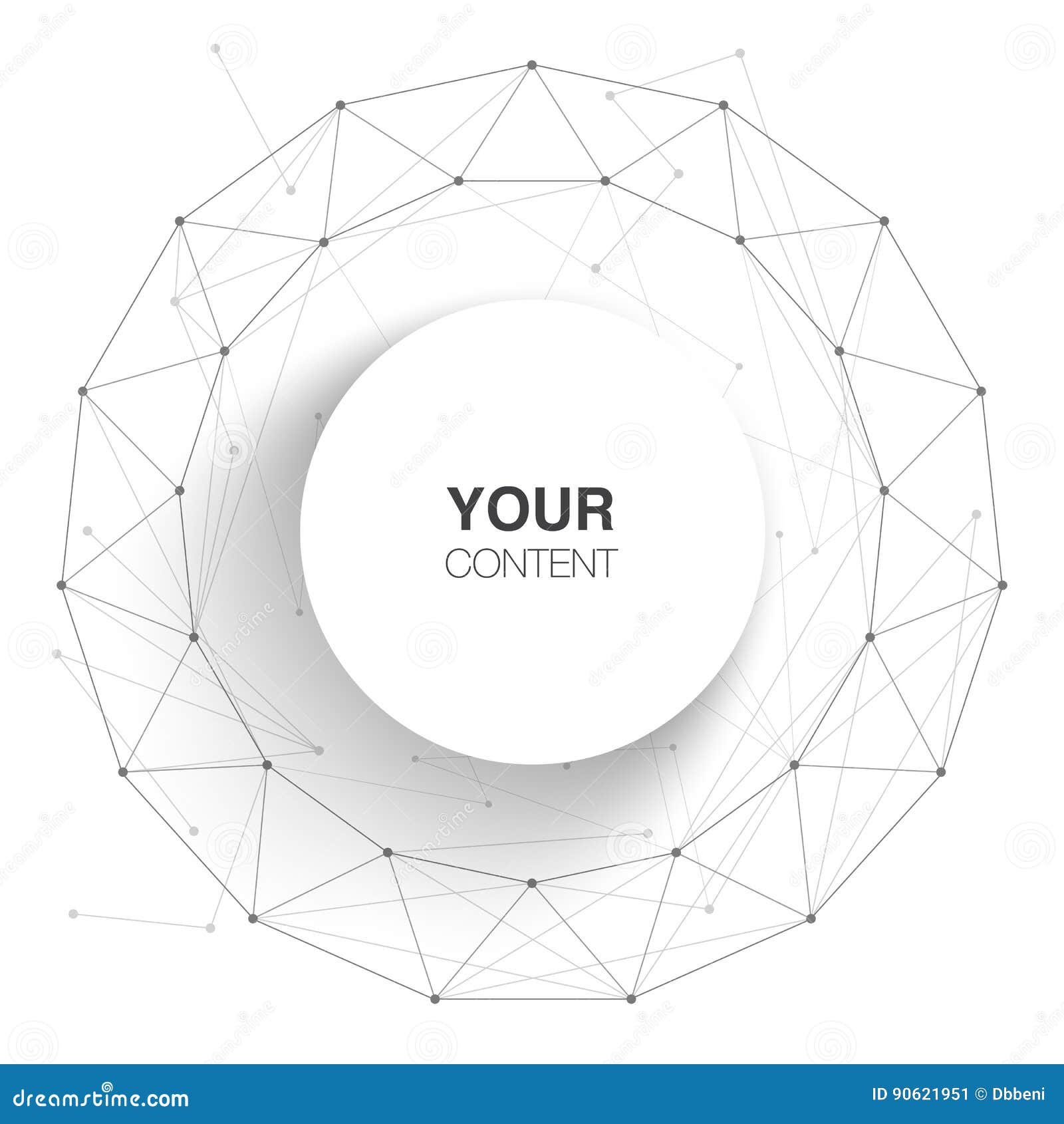 Circle Text Box Design for Your Content Stock Vector - Illustration of ...