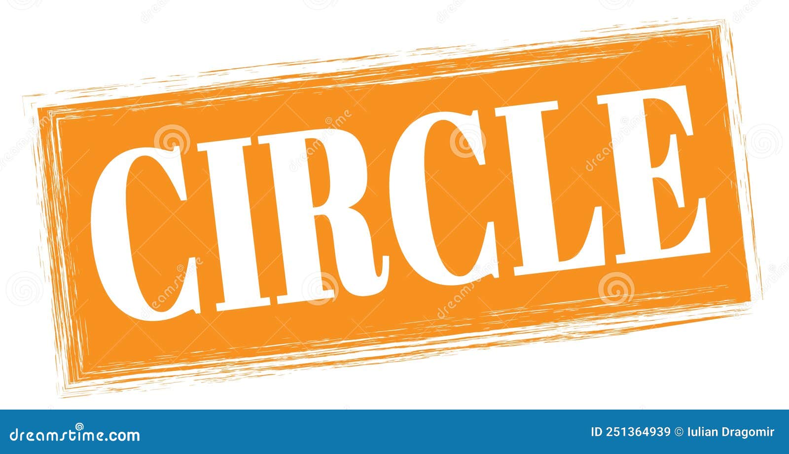 CIRCLE Text Written on Orange Stamp Sign Stock Illustration ...