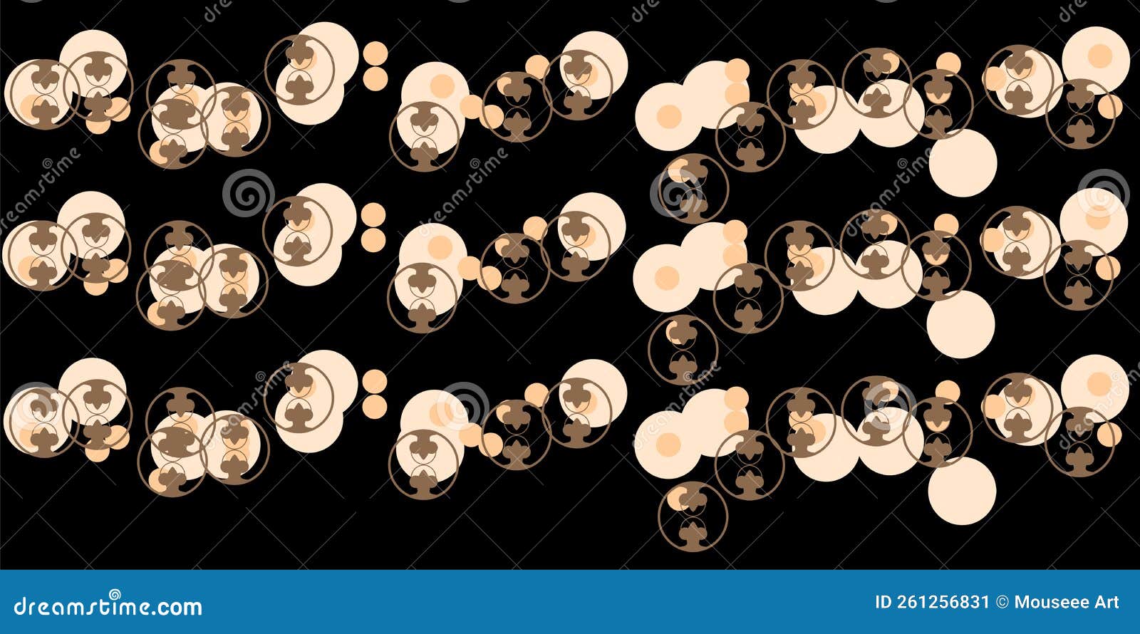 Circle Themed Patterns And Blue Sky Background Cartoon Vector ...