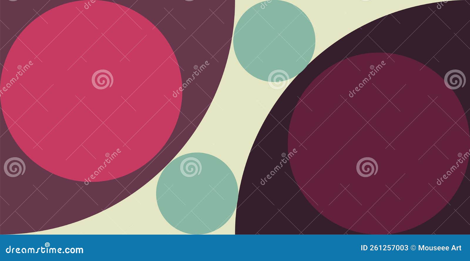 Circle Themed Patterns And Blue Sky Background Cartoon Vector ...