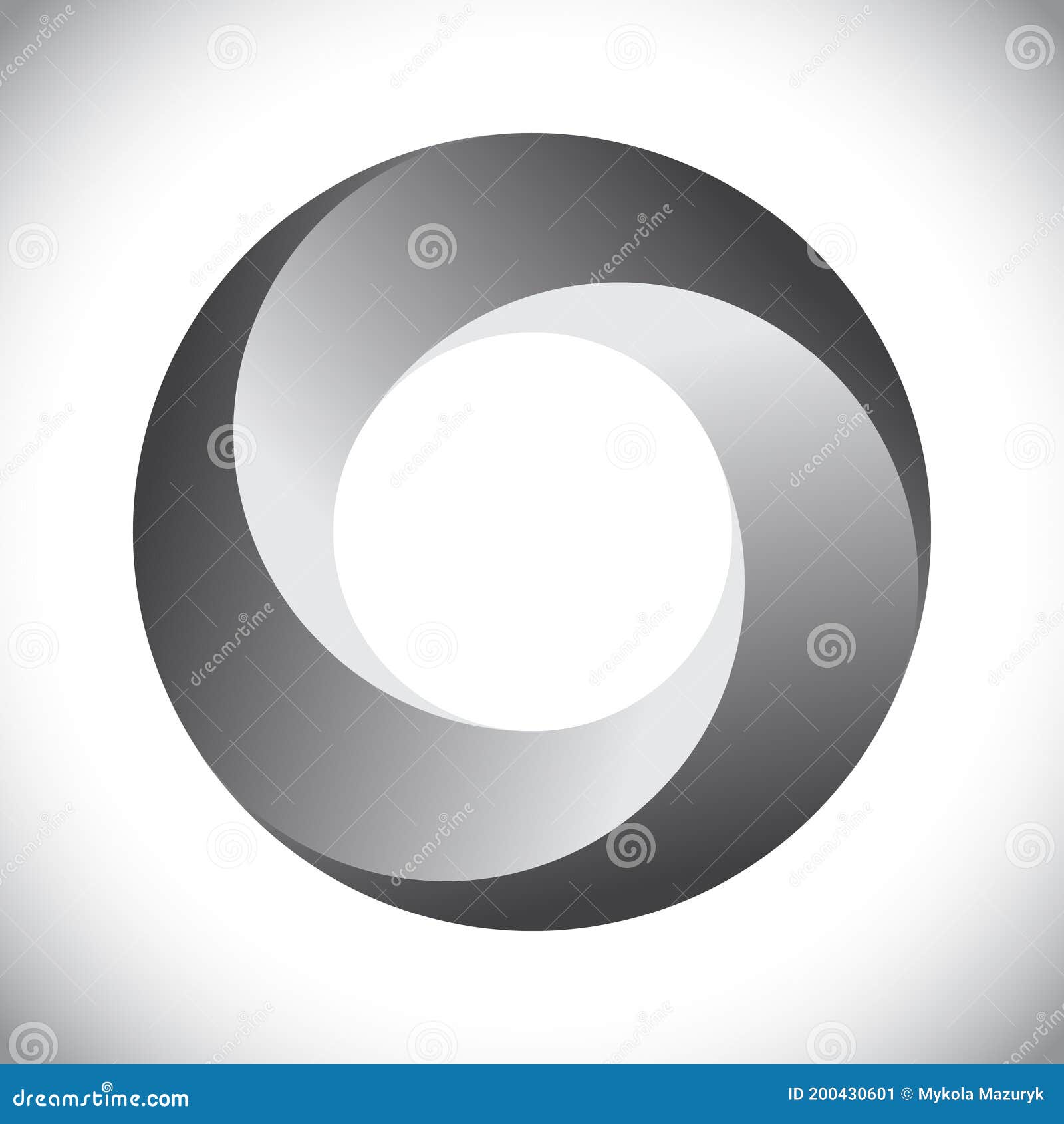 Circle with Three Segments and Gradients. Logo or Icon for Any Project ...