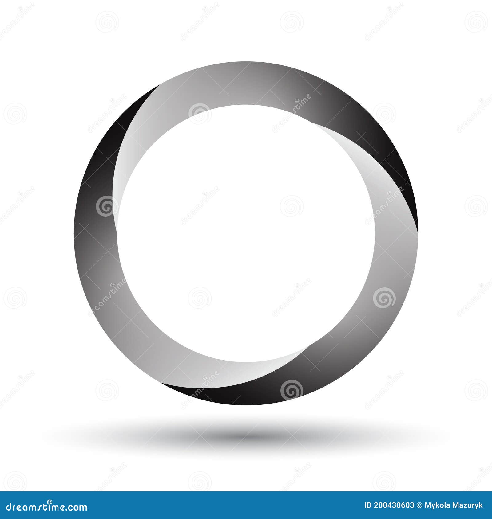 Circle with Three Segments and Gradients. Logo or Icon for Any Project ...