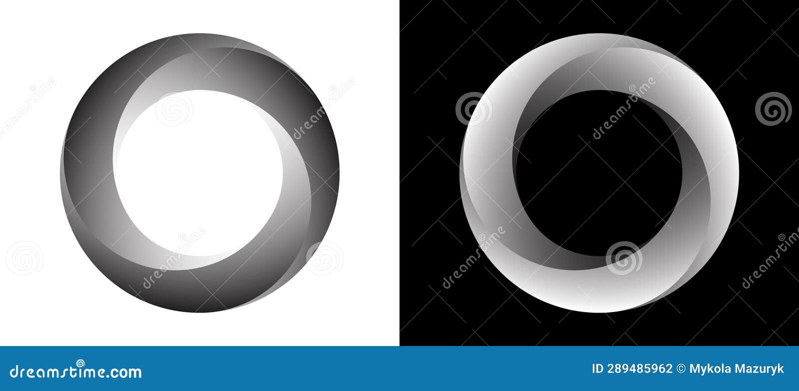 Circle with Three Segments and Gradients. Logo or Icon for Any Project ...