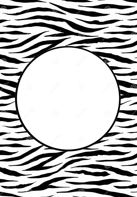 Circle with Tiger Print Pattern. Design Element, Copy Spase Stock ...