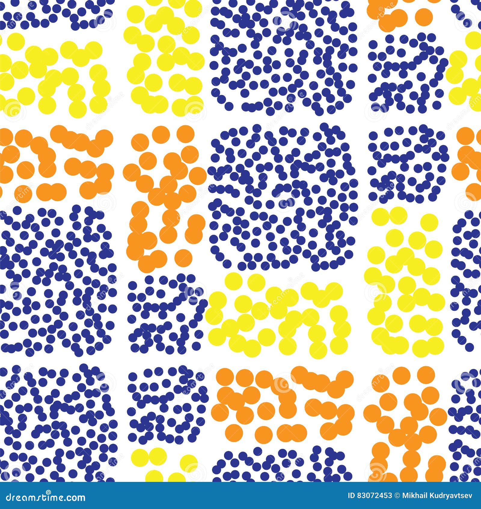 Circle Tile Colour Seamless Pattern on White Stock Vector ...