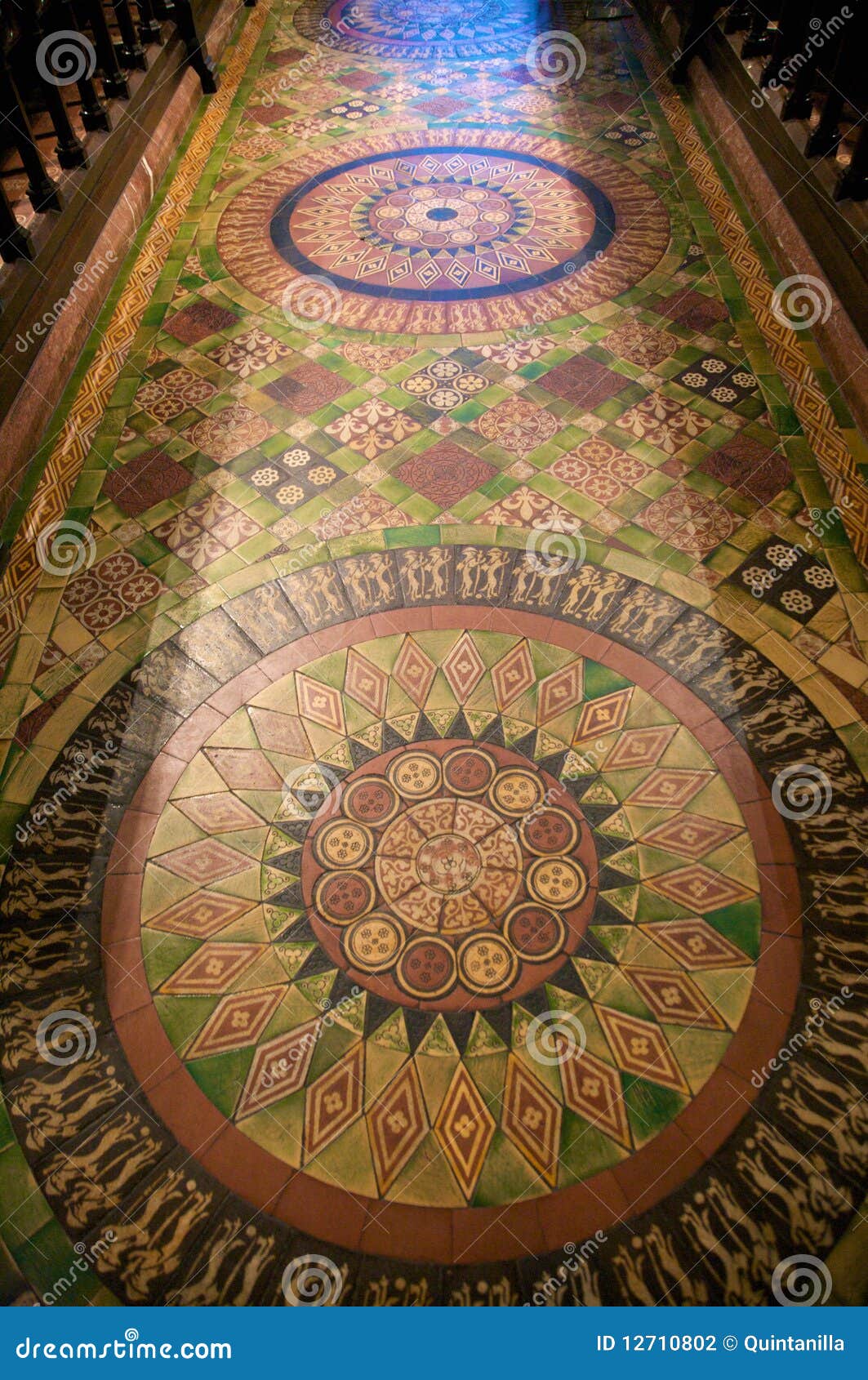 Circle tile floor stock photo. Image of paint, decoration - 12710802