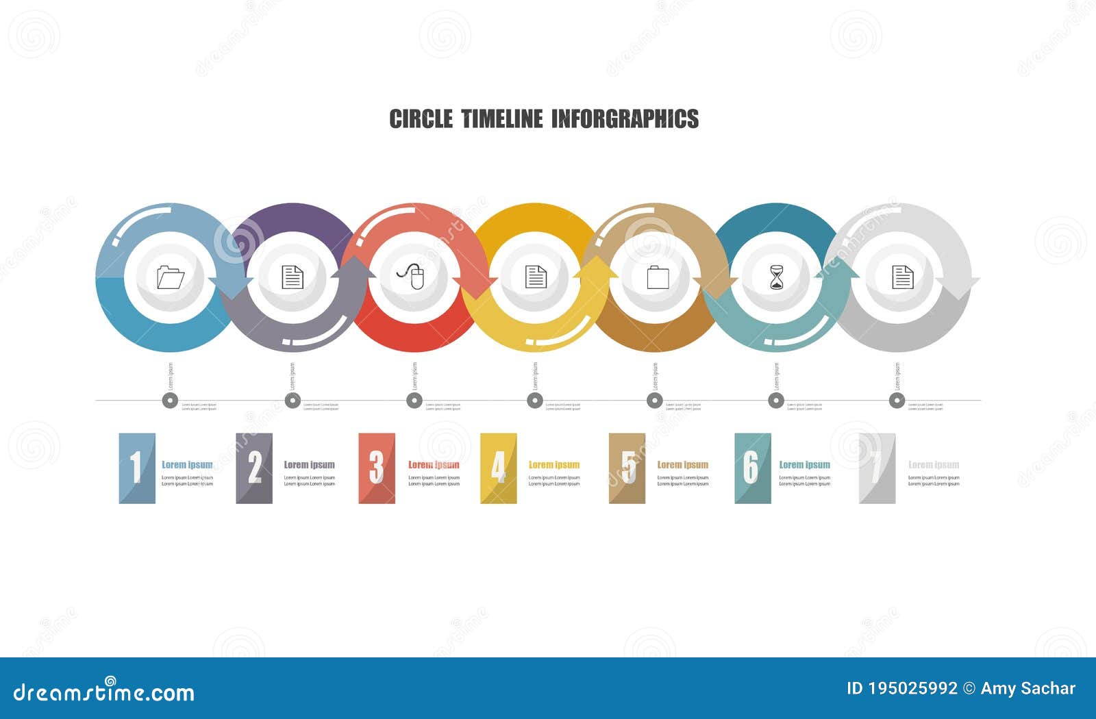 Circle Timeline Infographic Vector Illustration Stock Vector ...