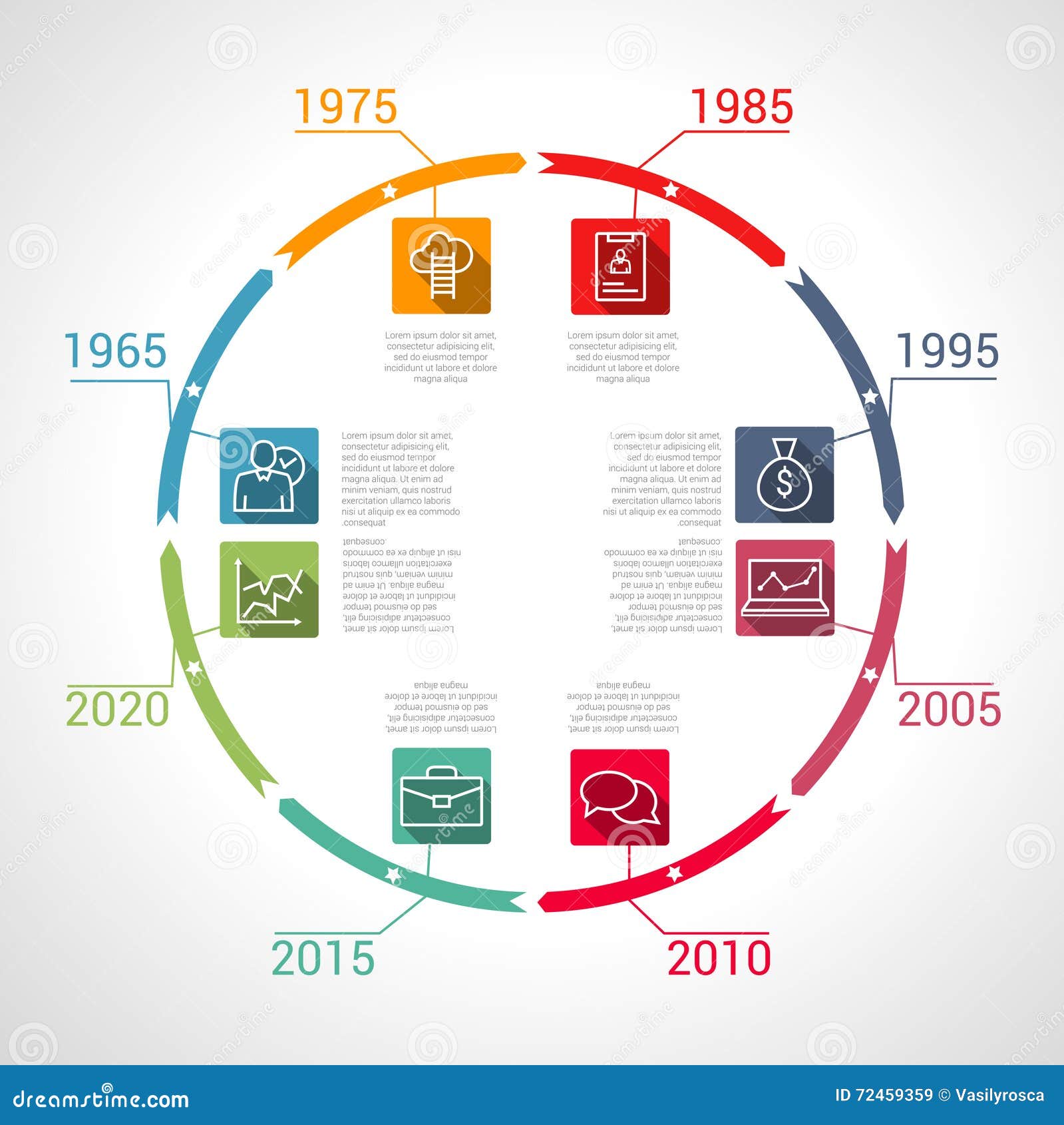 Circle Timeline Infographic. Vector Business Design Template. Stock ... Circle Timeline Infographic. Vector Business Design Template. Stock ...