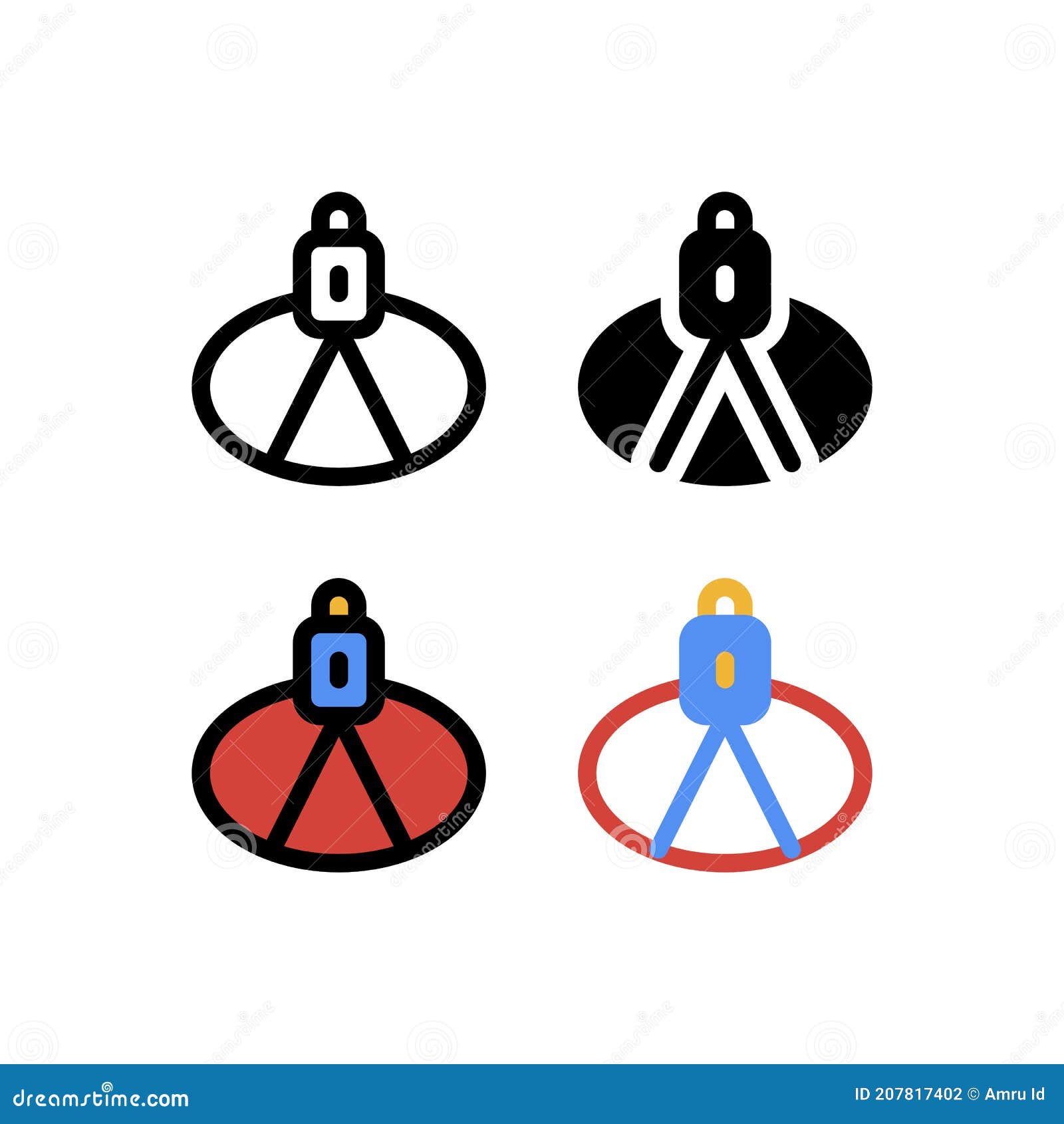 Circle Tool Math Design Icon and Illustration Vector Stock Vector ...