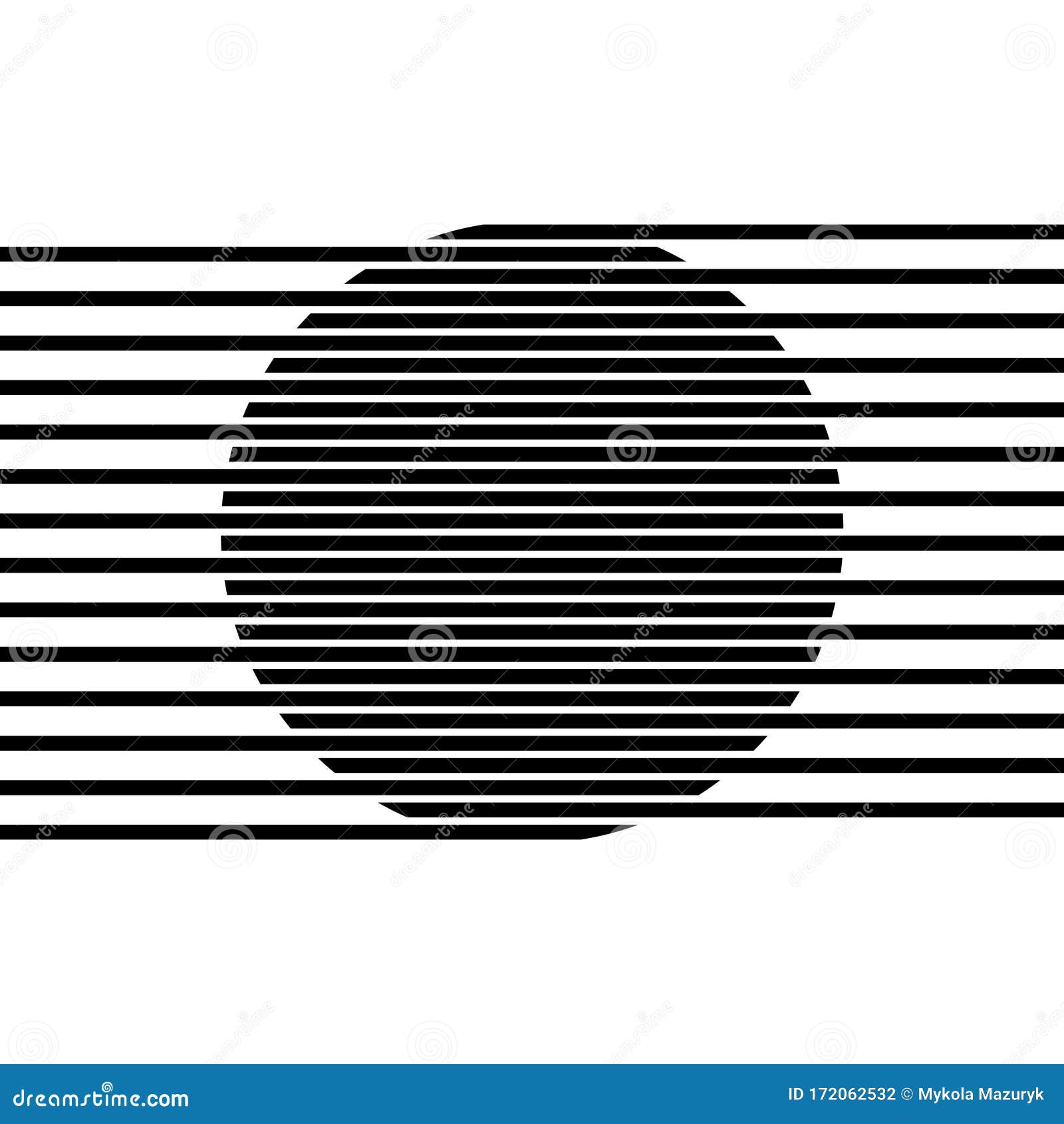 Circle with Transition Lines. Monochrome Abstract Background Stock ...