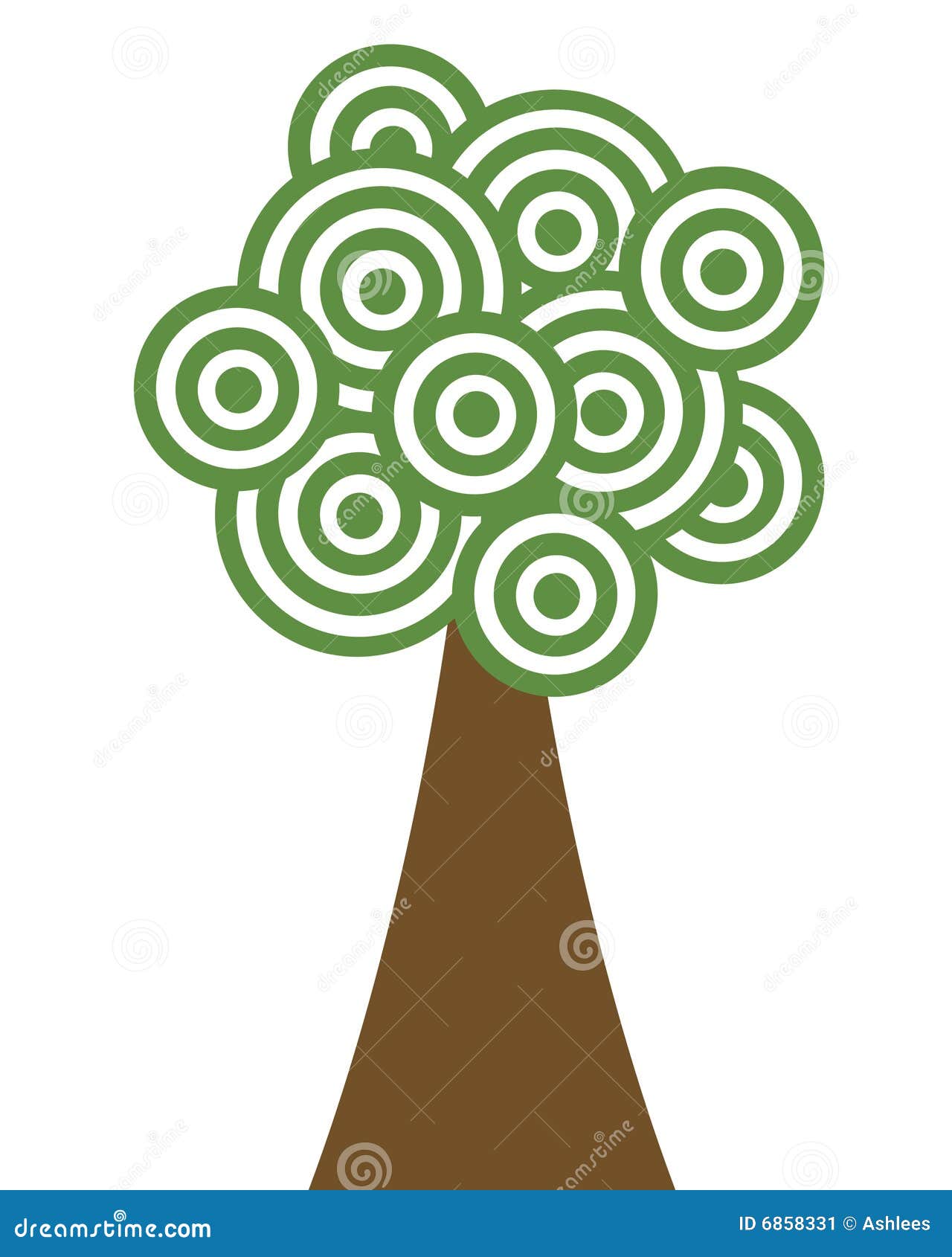 Circle Tree stock illustration. Illustration of leaf, circle - 6858331