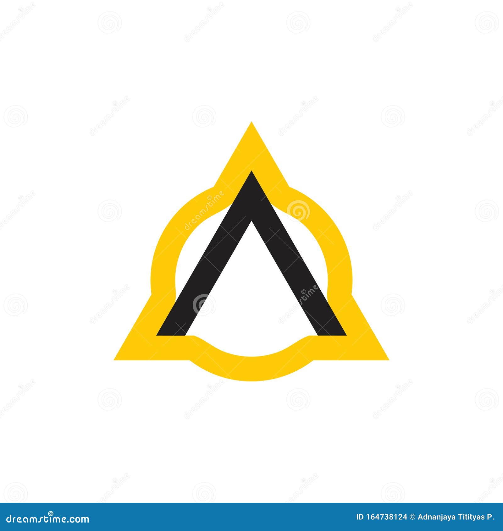 Circle Triangle Arrow Up Geometric Line Logo Stock Vector ...