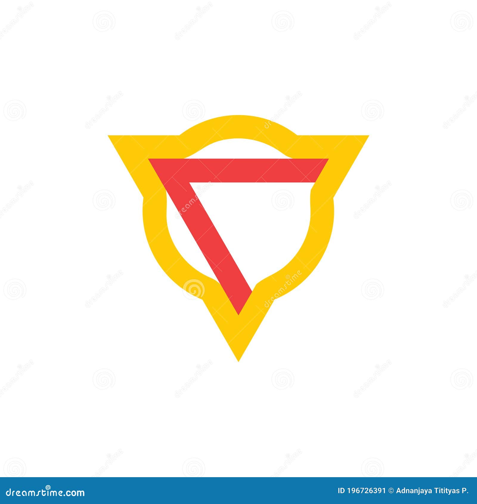 Circle Triangle Arrow Up Geometric Line Logo Stock Vector ...
