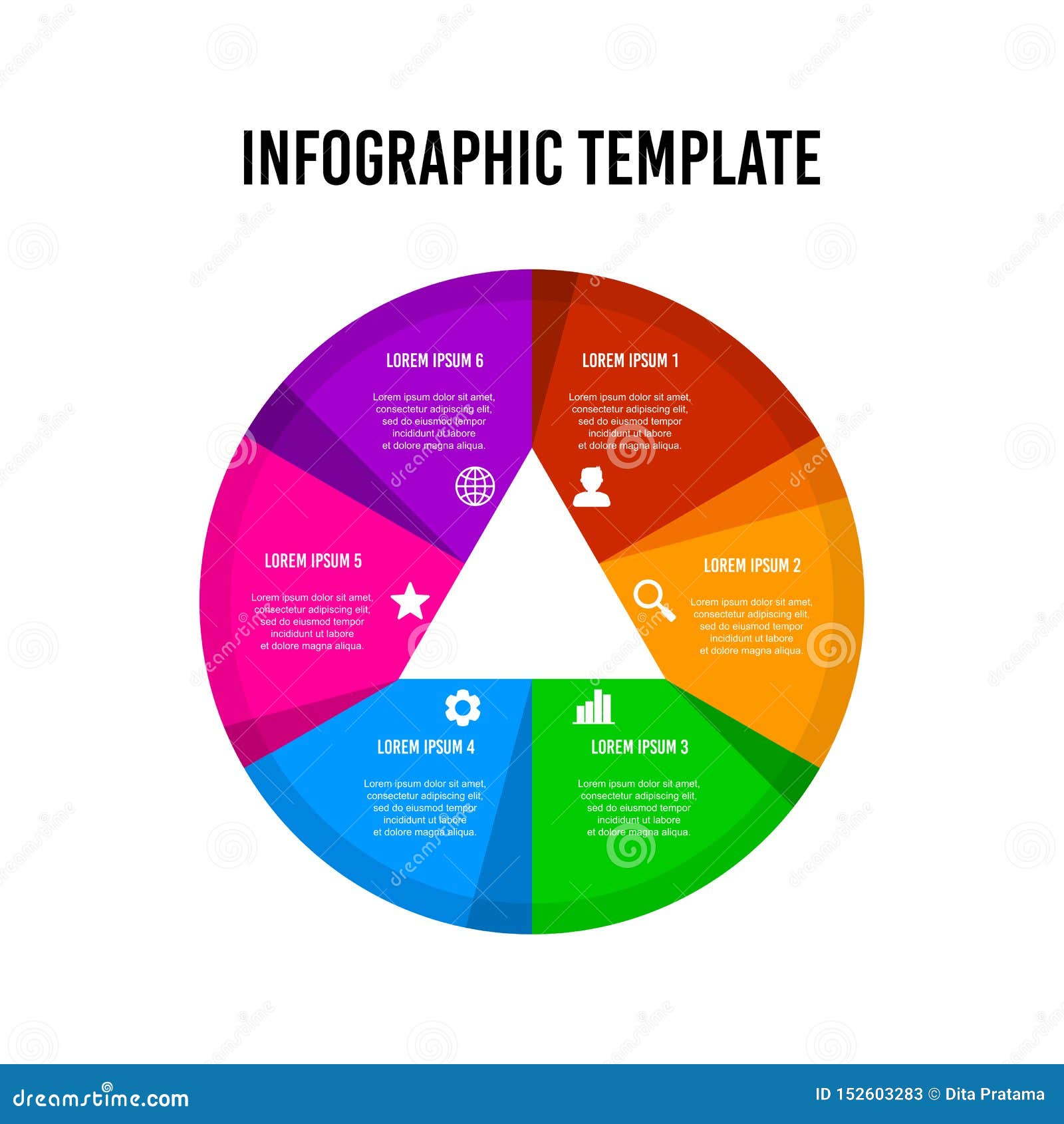Circle and Triangle Infographic Design Template. Stock Illustration ...