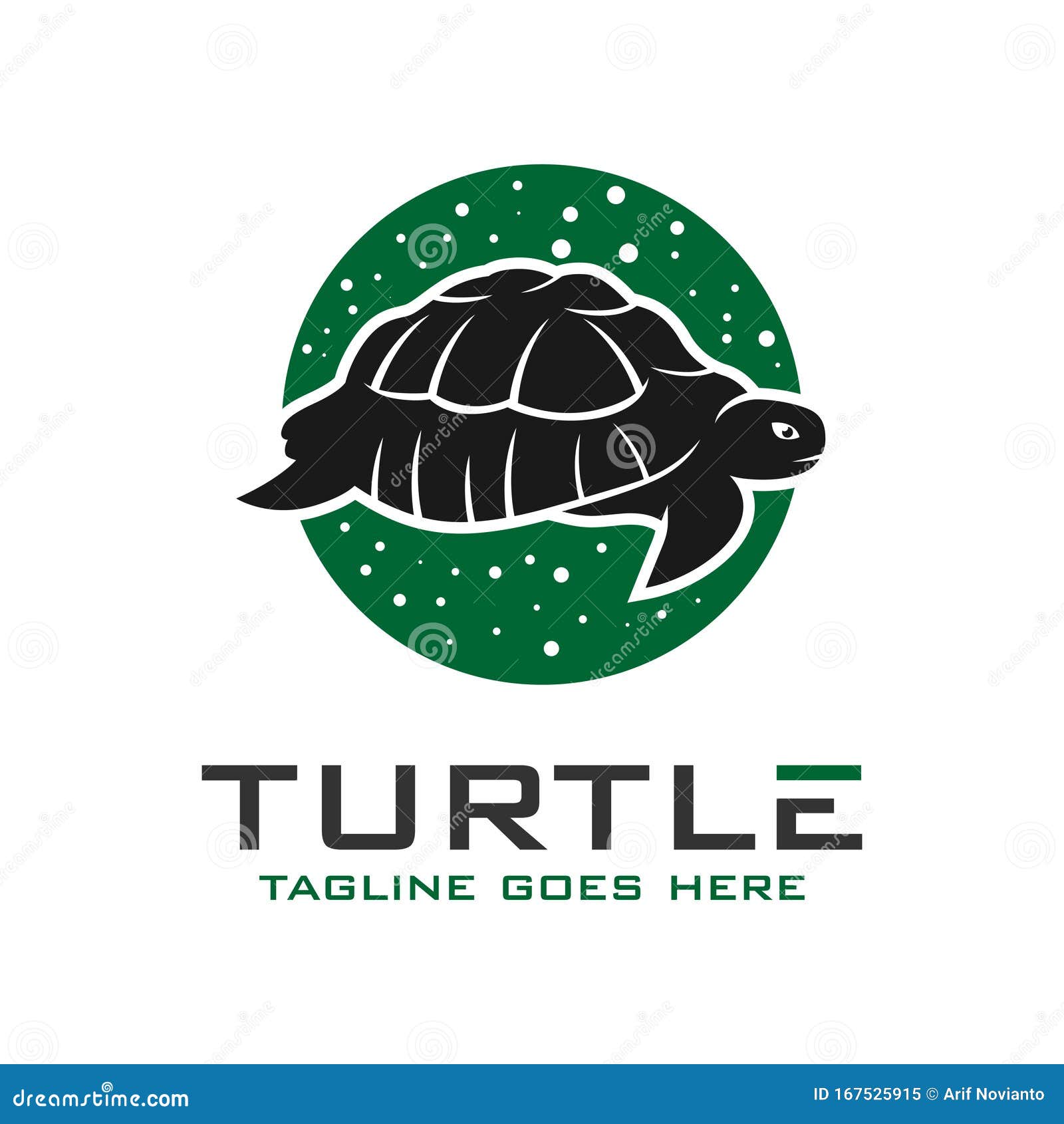 Circle Turtle Logo Design Template Stock Vector - Illustration of black ...