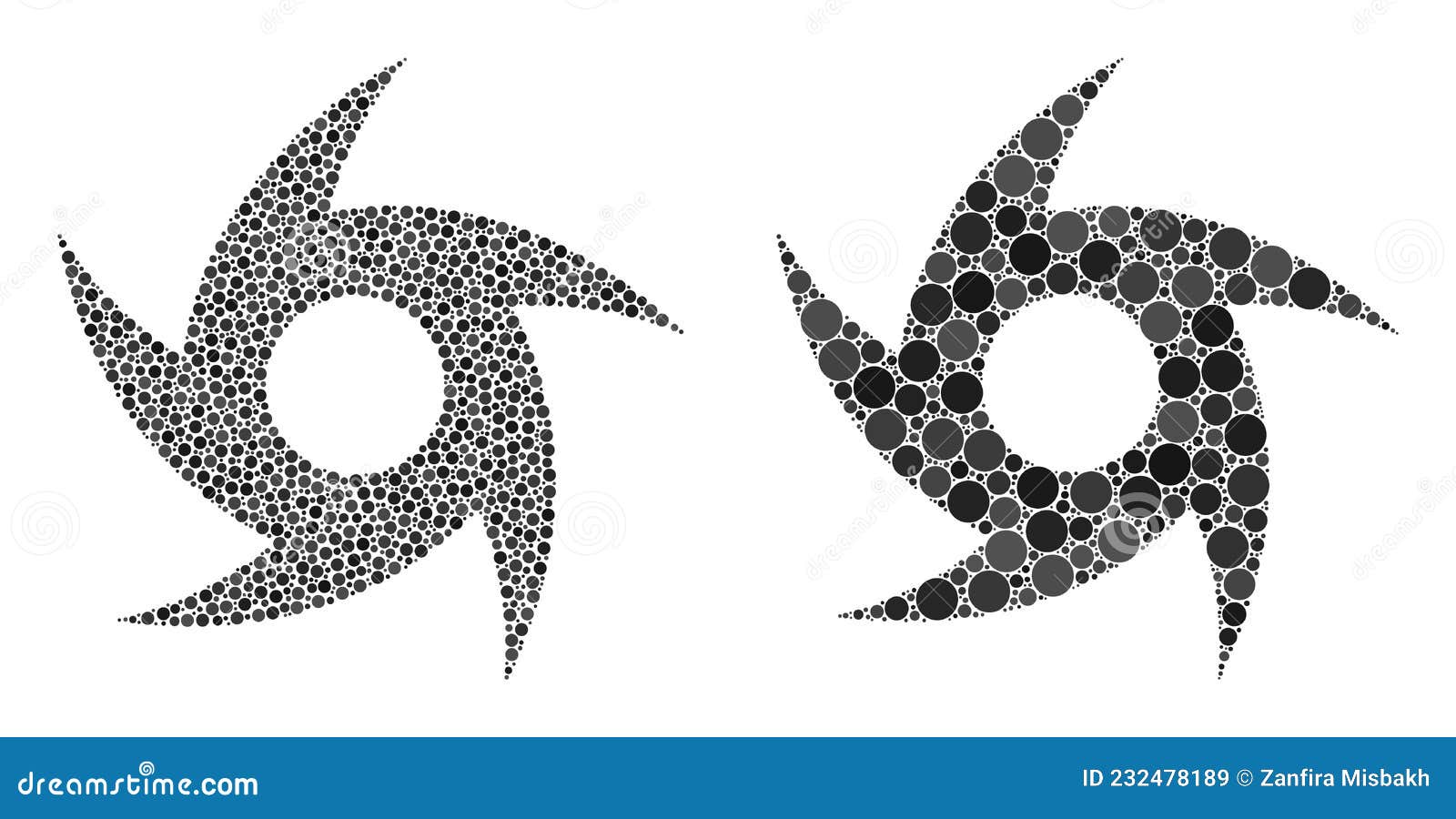 Circle Typhoon Icon Mosaic stock vector. Illustration of storm - 232478189