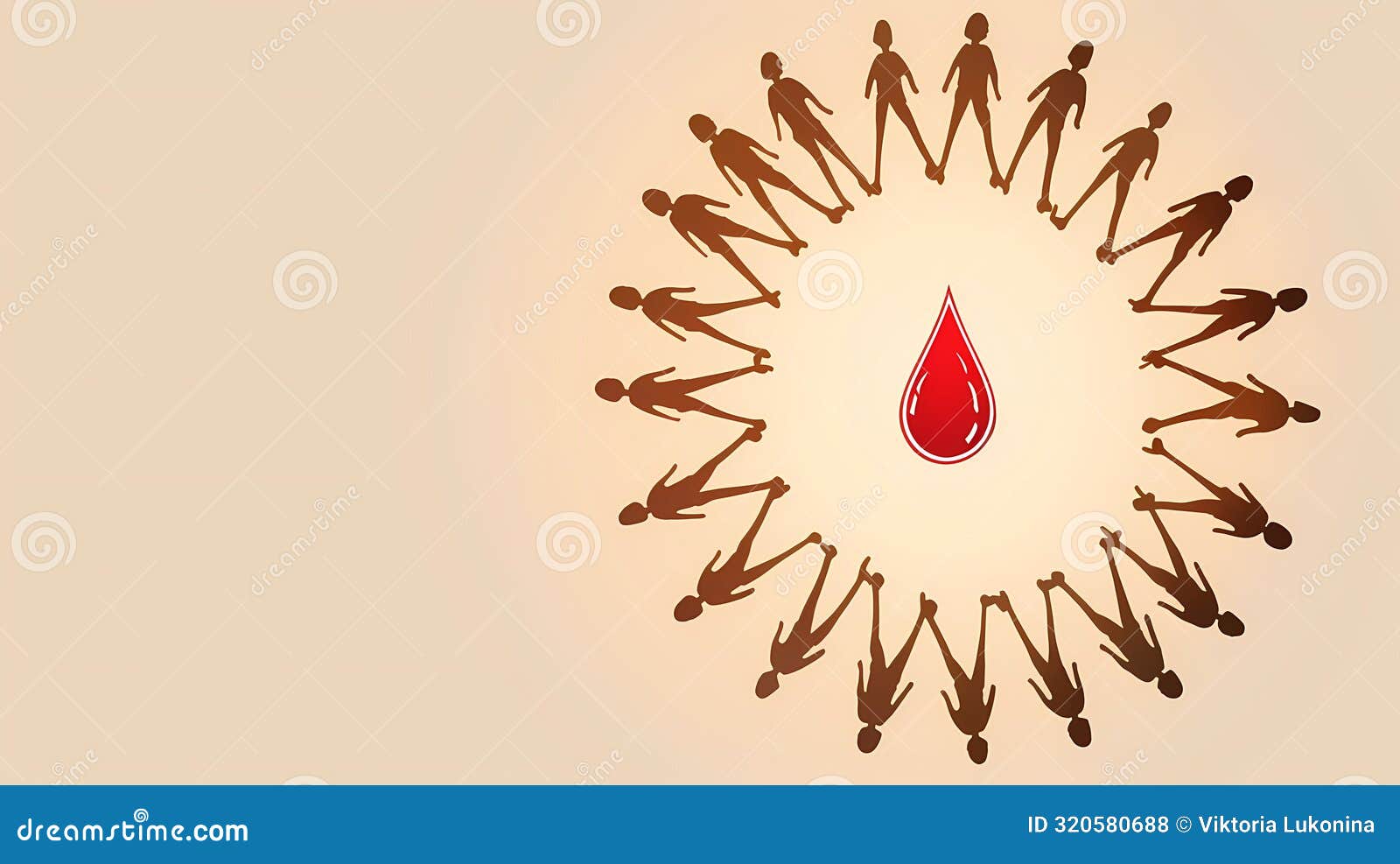 Circle of Unity Around Blood Drop Stock Illustration - Illustration of ...