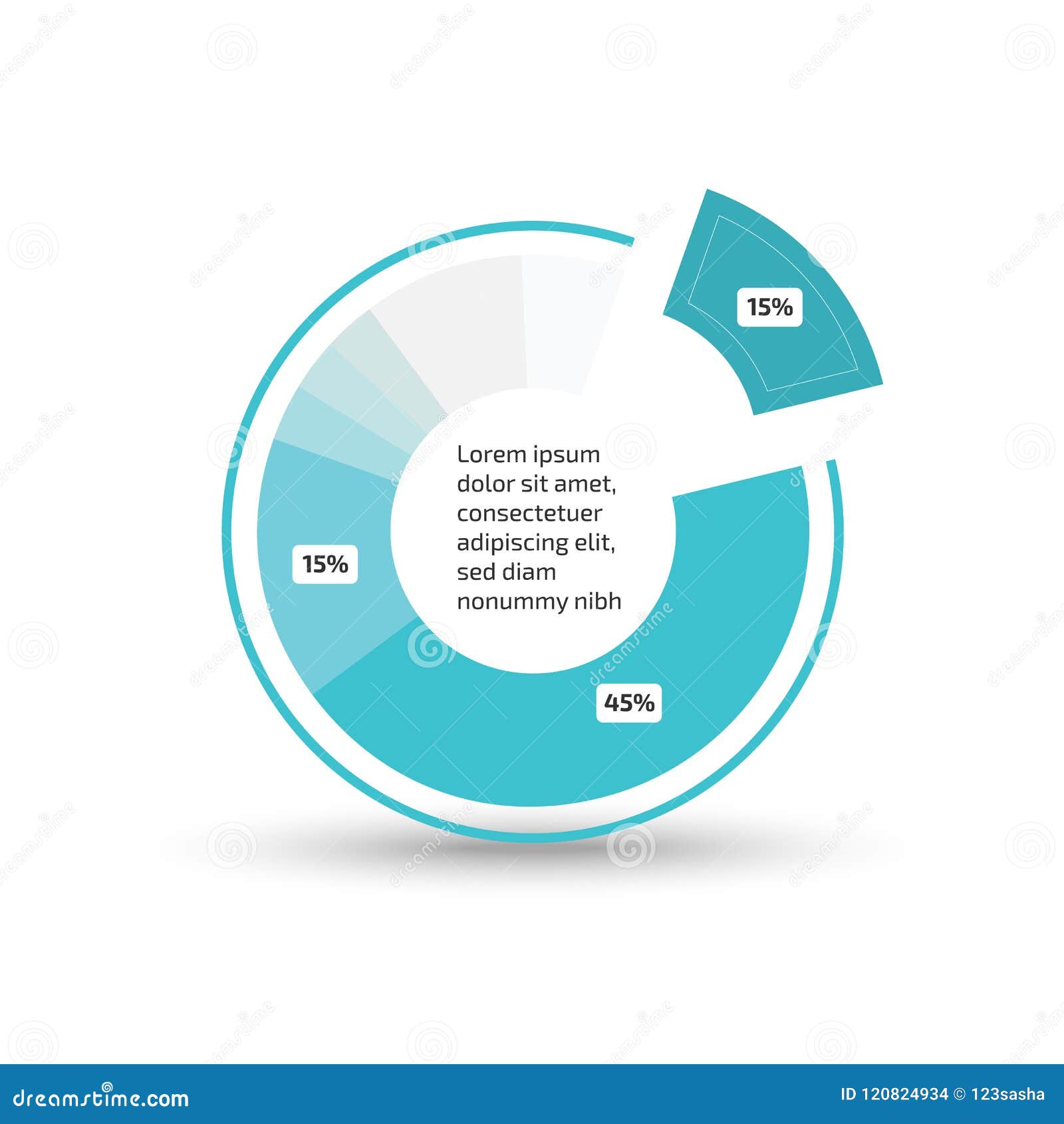Circle vector chart stock vector. Illustration of chart - 120824934
