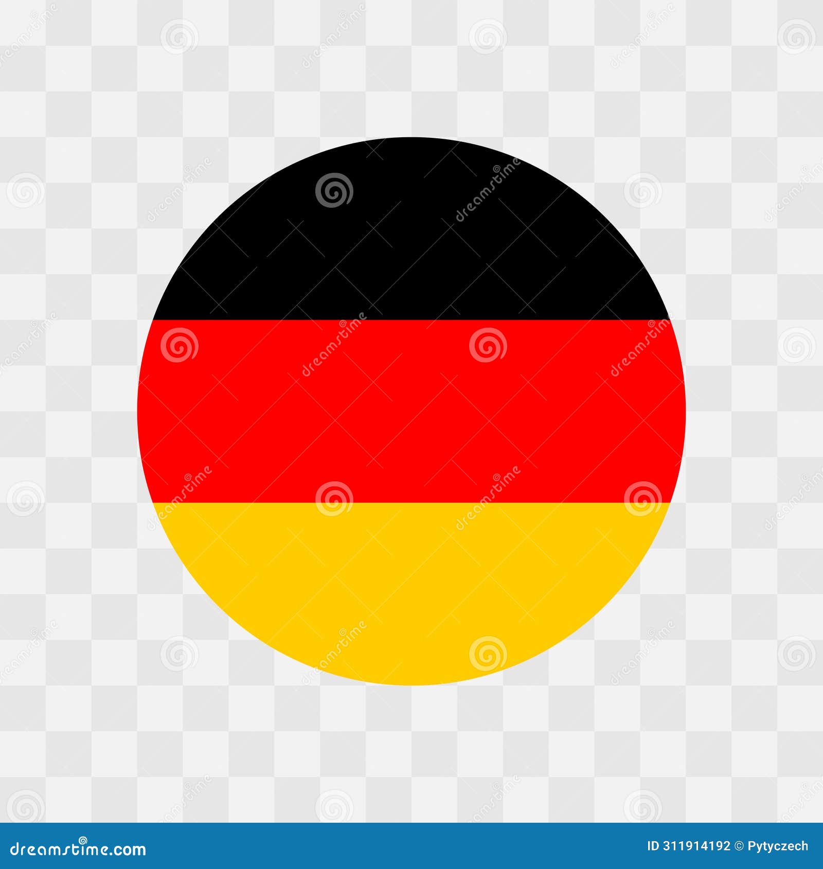 Circle Vector Flag of Germany Stock Vector - Illustration of german ...