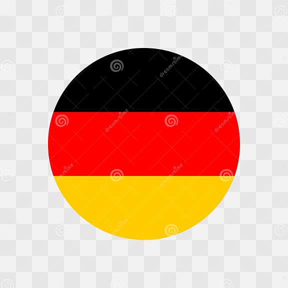Circle Vector Flag of Germany Stock Vector - Illustration of german ...