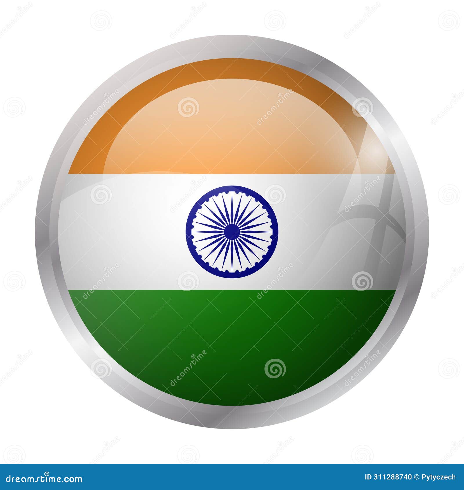 Circle Vector Flag of India Stock Vector - Illustration of design ...