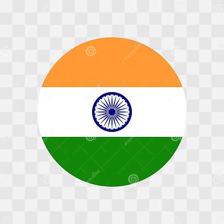 Circle Vector Flag of India Stock Vector - Illustration of icon, design ...
