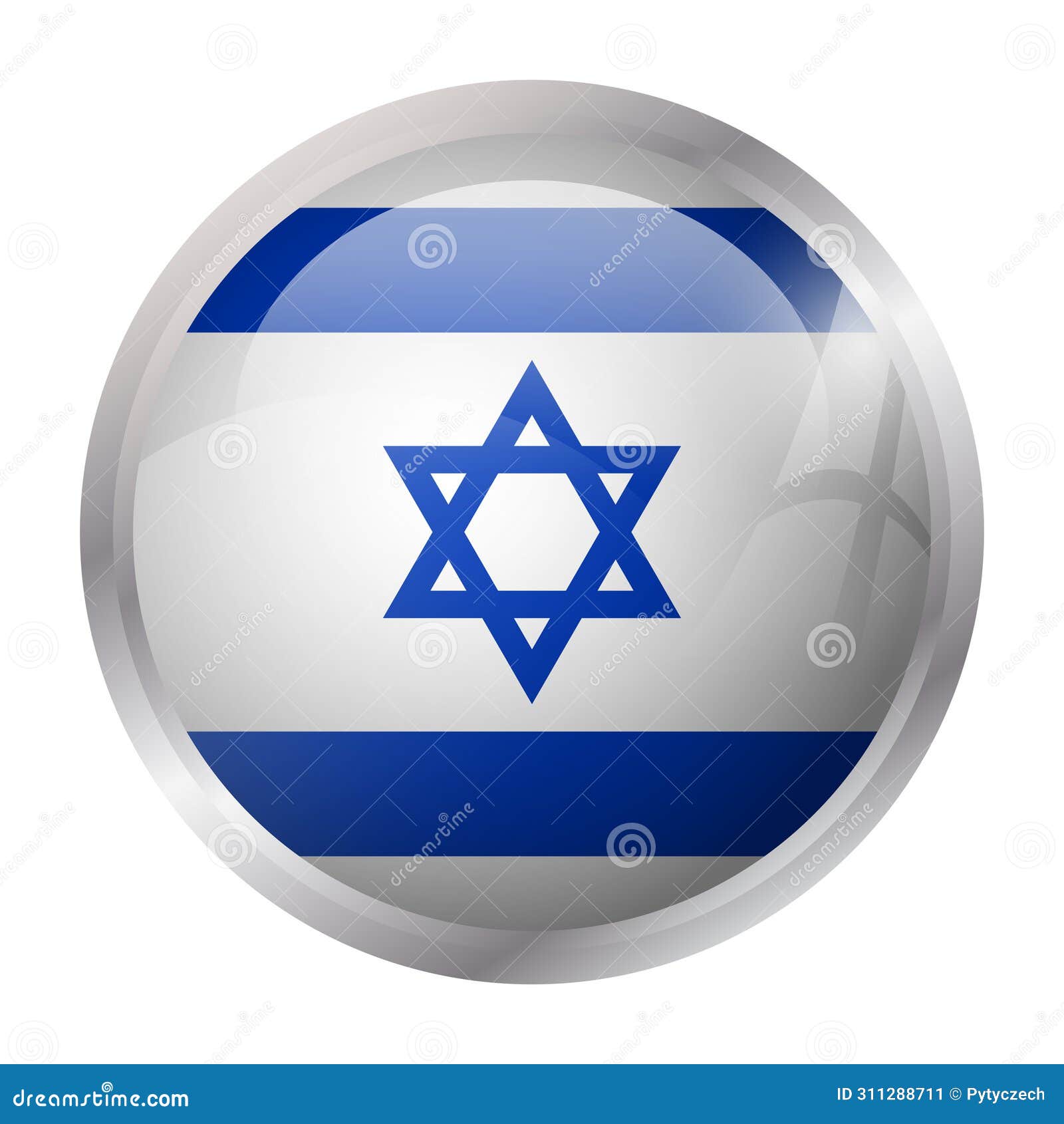 Circle Vector Flag of Israel Stock Vector - Illustration of patriotism ...