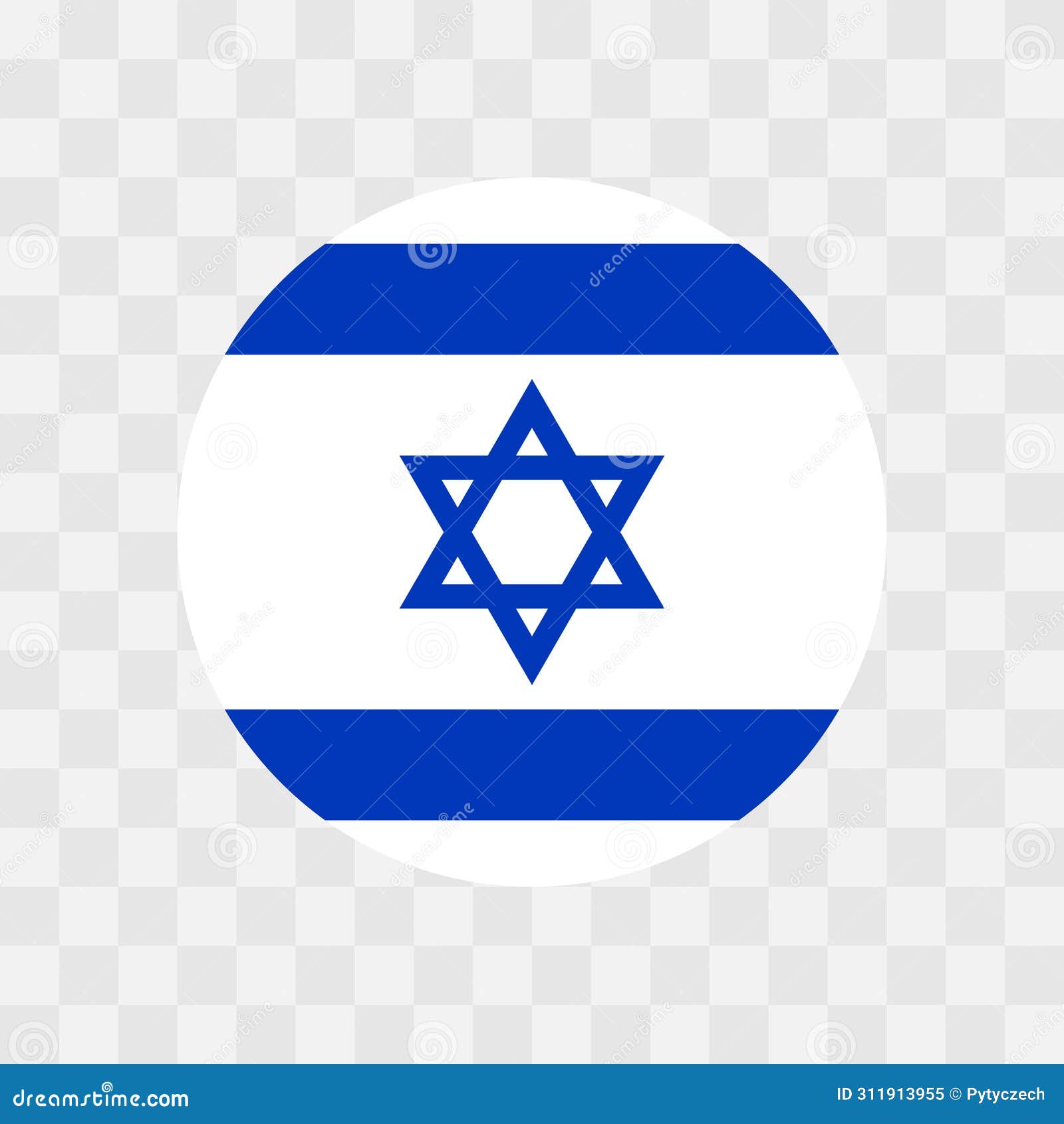 Circle Vector Flag of Israel Stock Vector - Illustration of isolated ...
