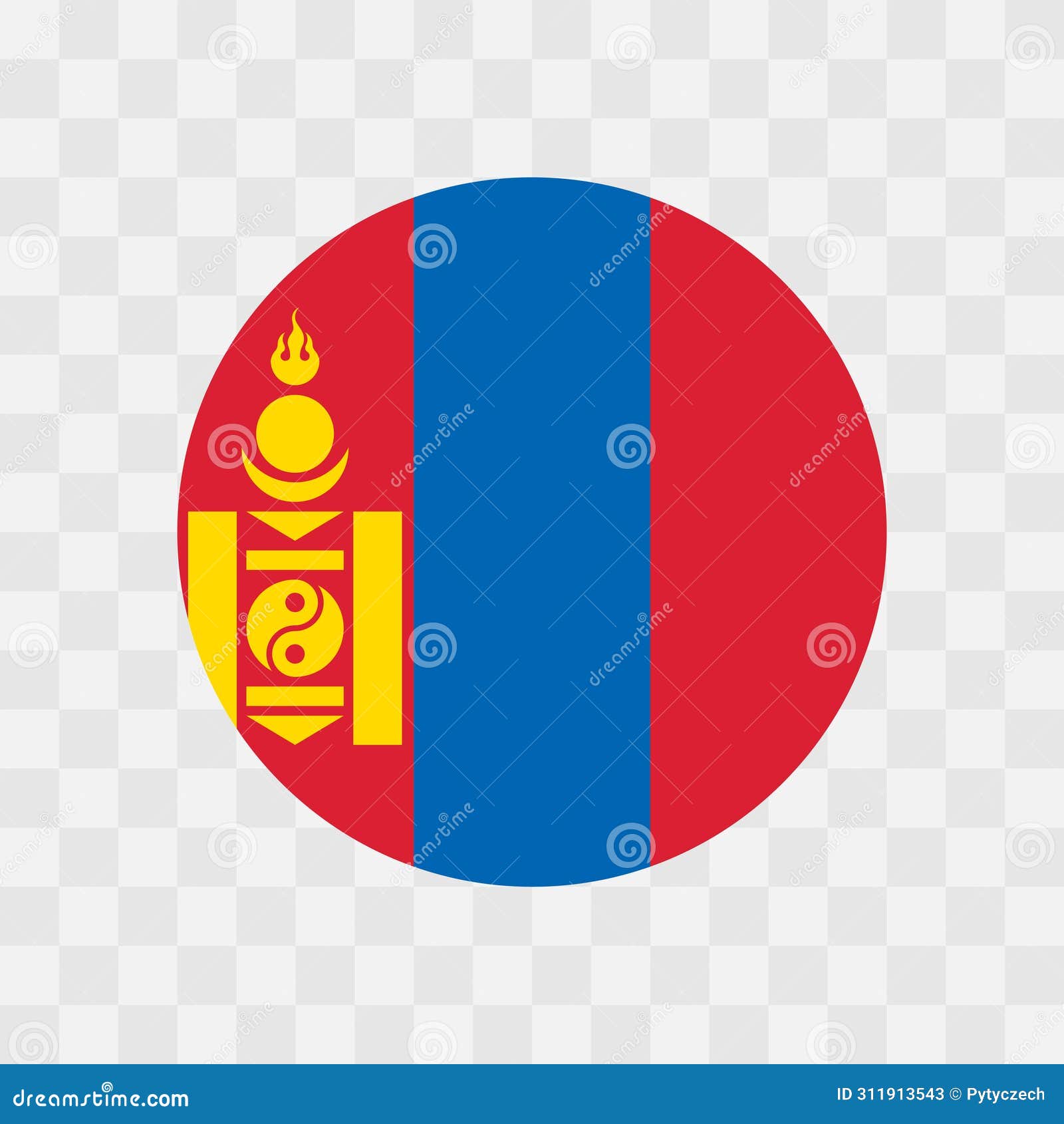 The Circle With Mongolia Symbols Vector Illustration | CartoonDealer ...