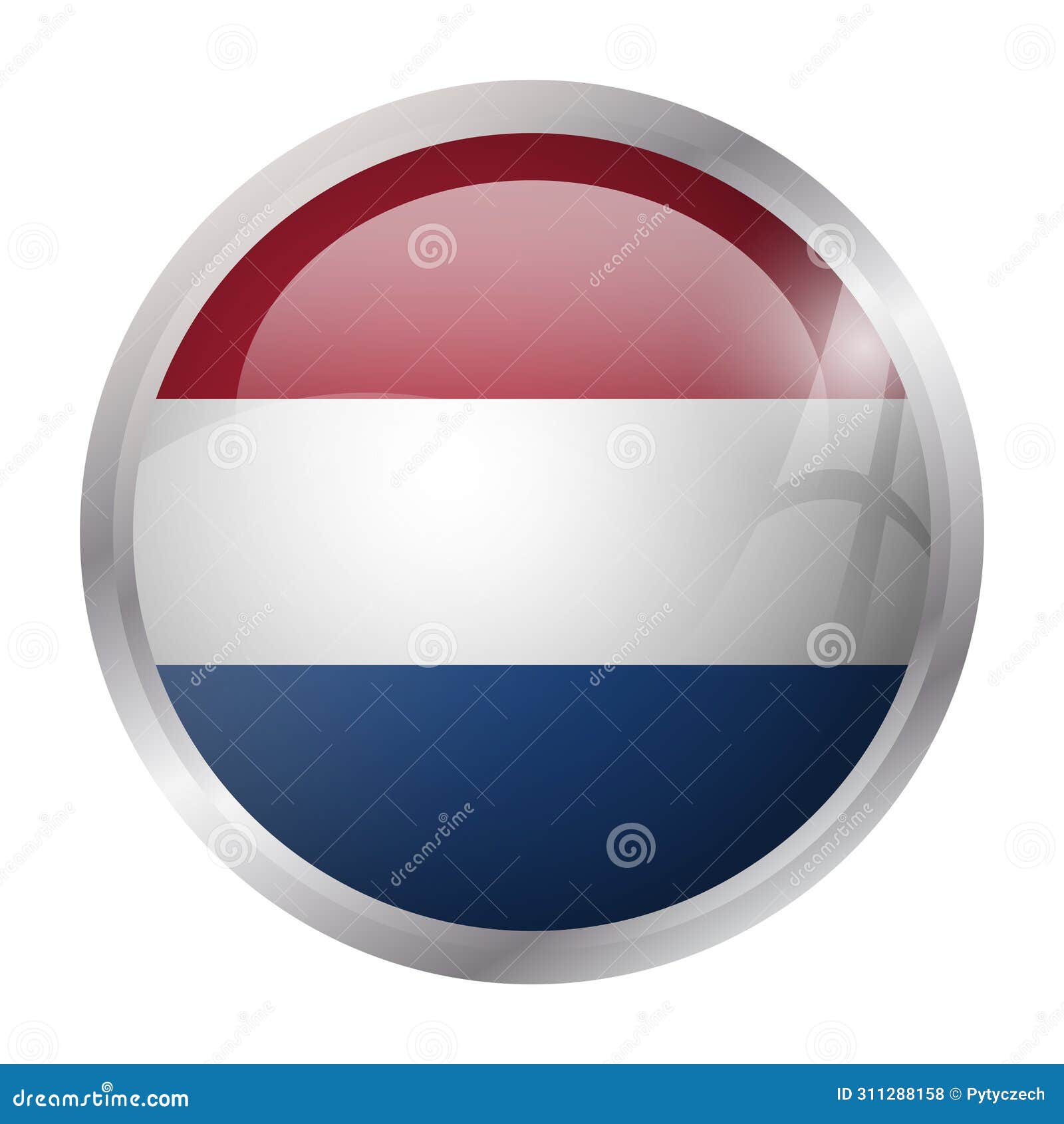 Circle Vector Flag of Netherlands Stock Vector - Illustration of europe ...