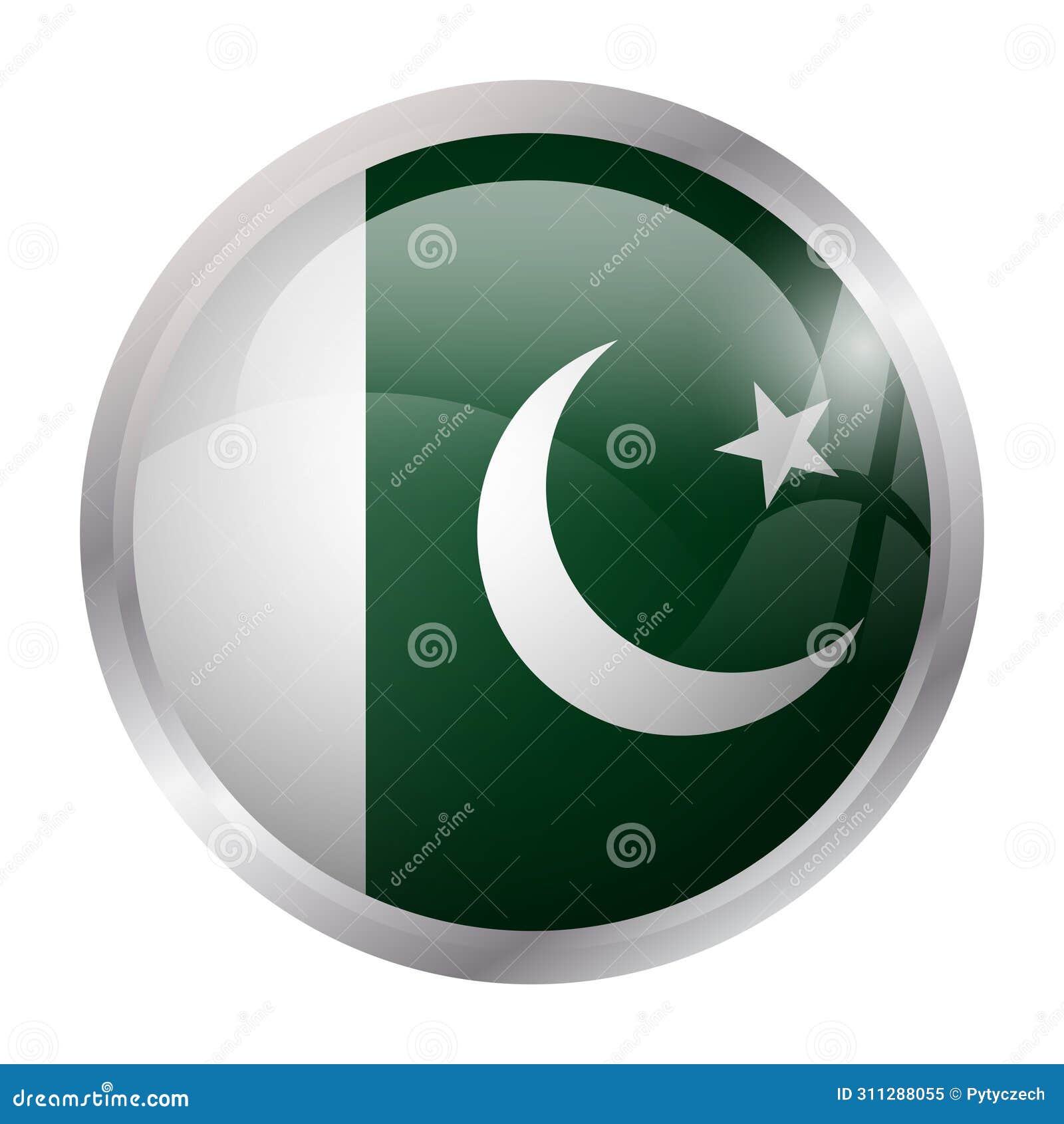Circle Vector Flag of Pakistan Stock Vector - Illustration of graphic ...