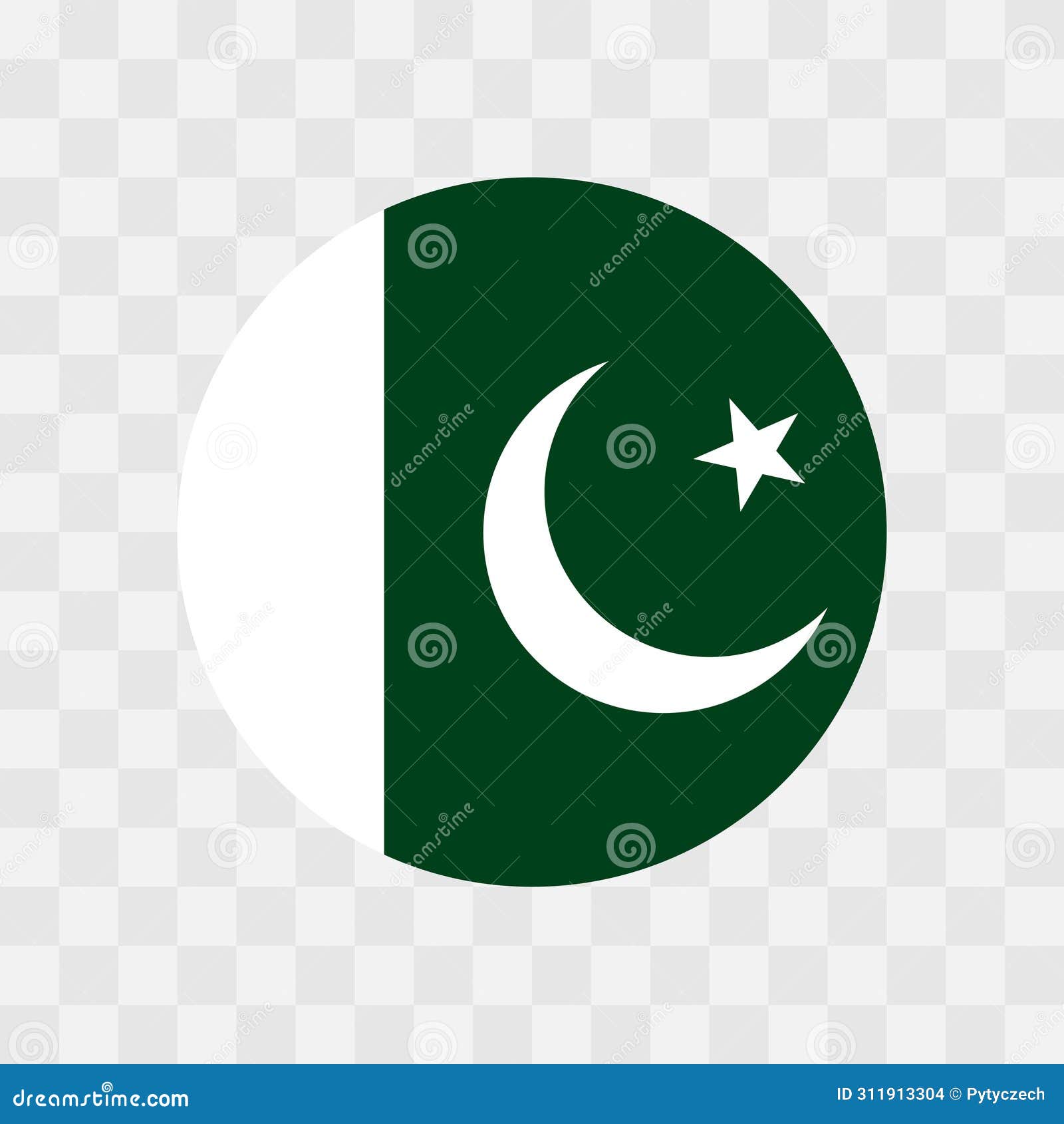 Circle Vector Flag of Pakistan Stock Vector - Illustration of single ...