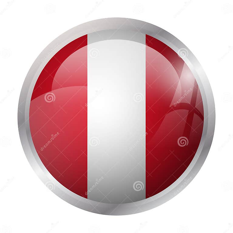 Circle vector flag of Peru stock vector. Illustration of peruvian ...