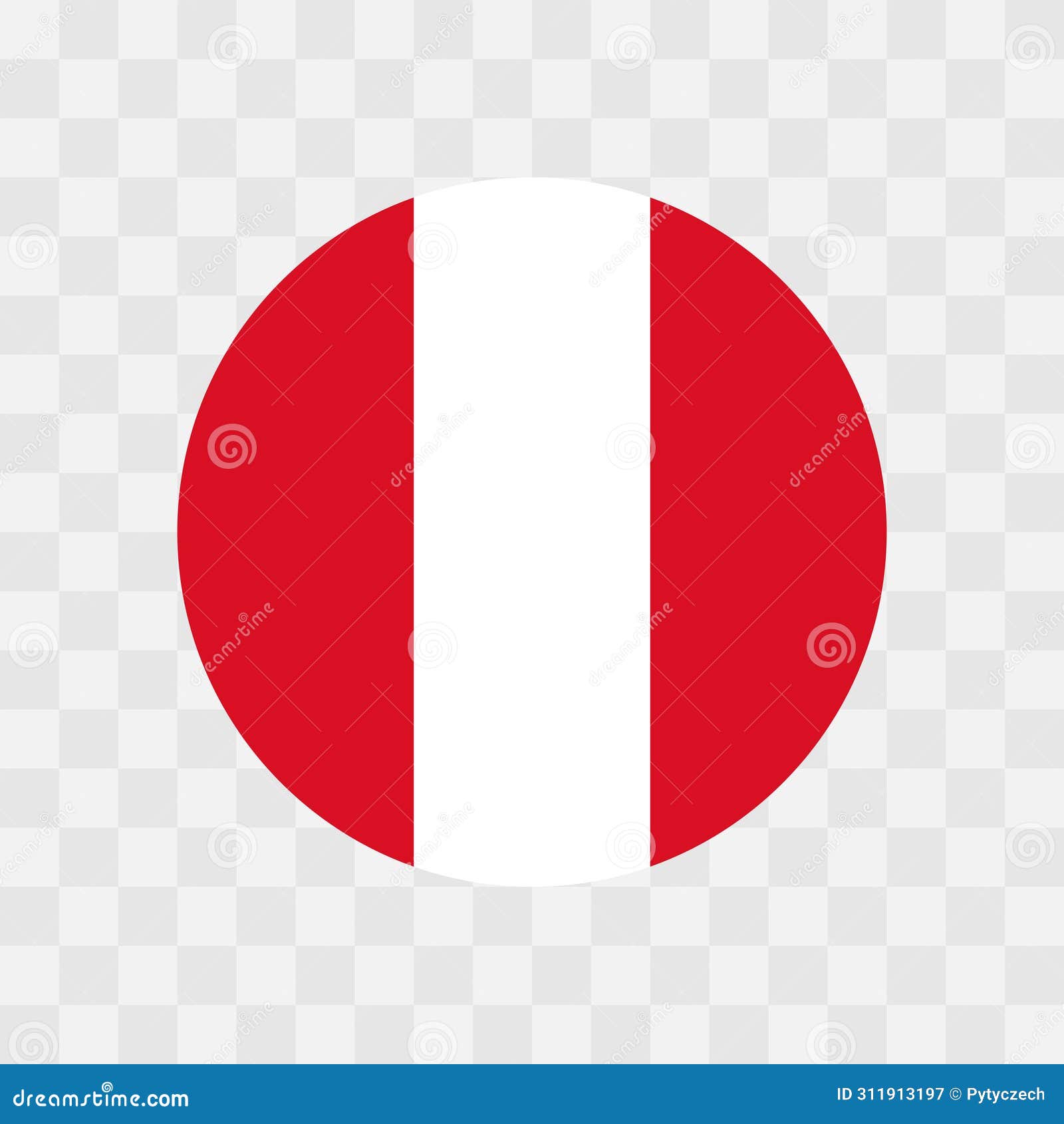 Circle vector flag of Peru stock illustration. Illustration of symbol ...
