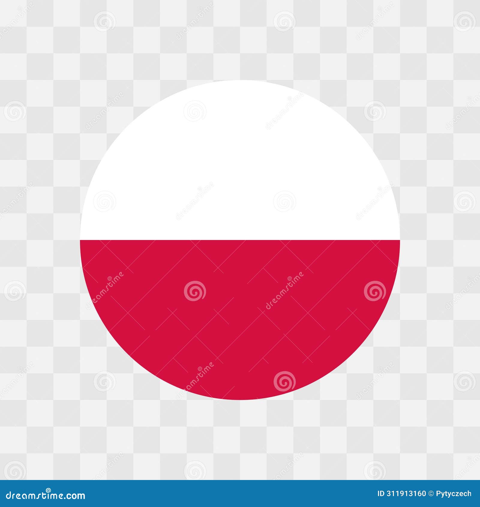 Circle Vector Flag of Poland Stock Vector - Illustration of patriotic ...